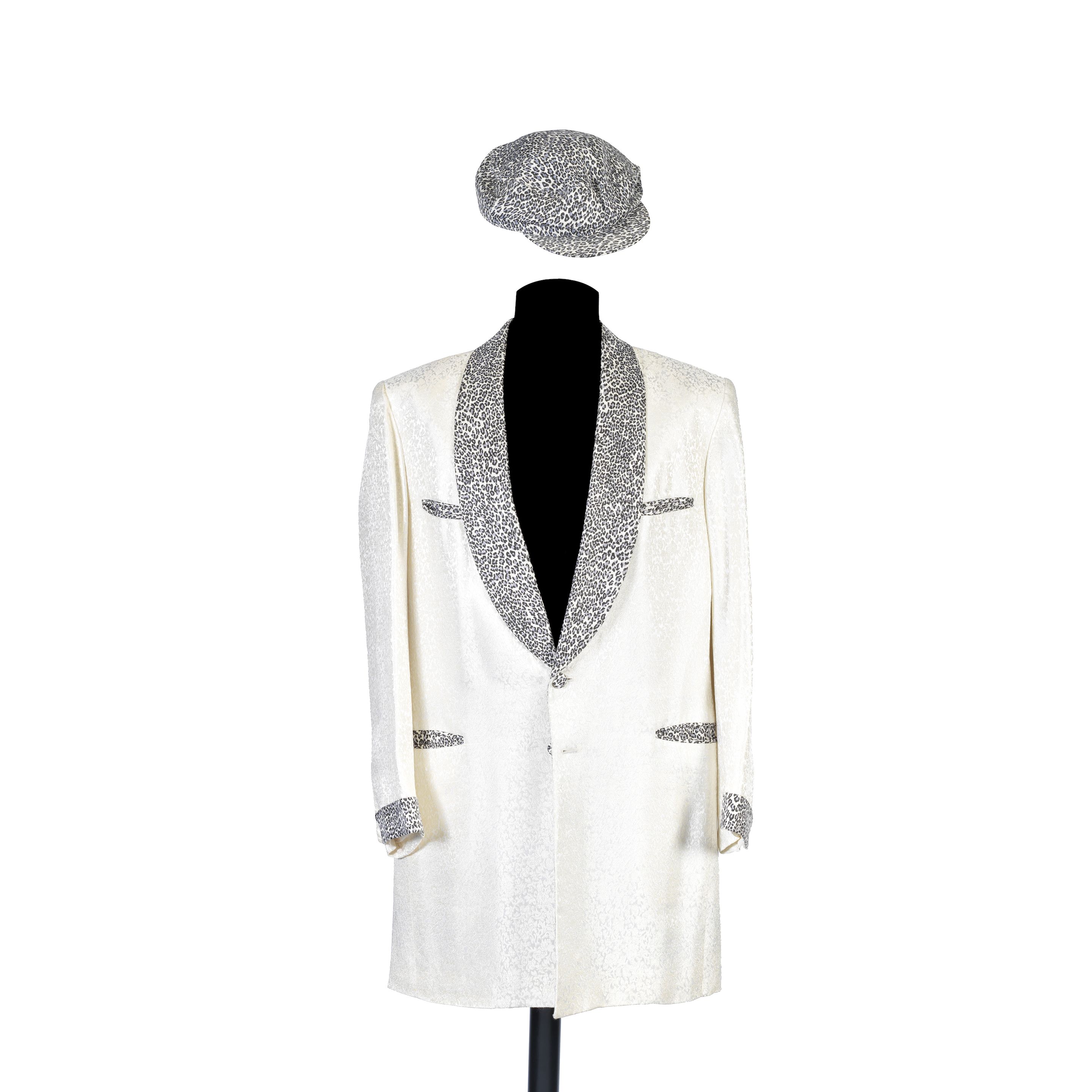 Bonhams : Peter Golding Ivory Brocade Jacket and Hat, 1980s