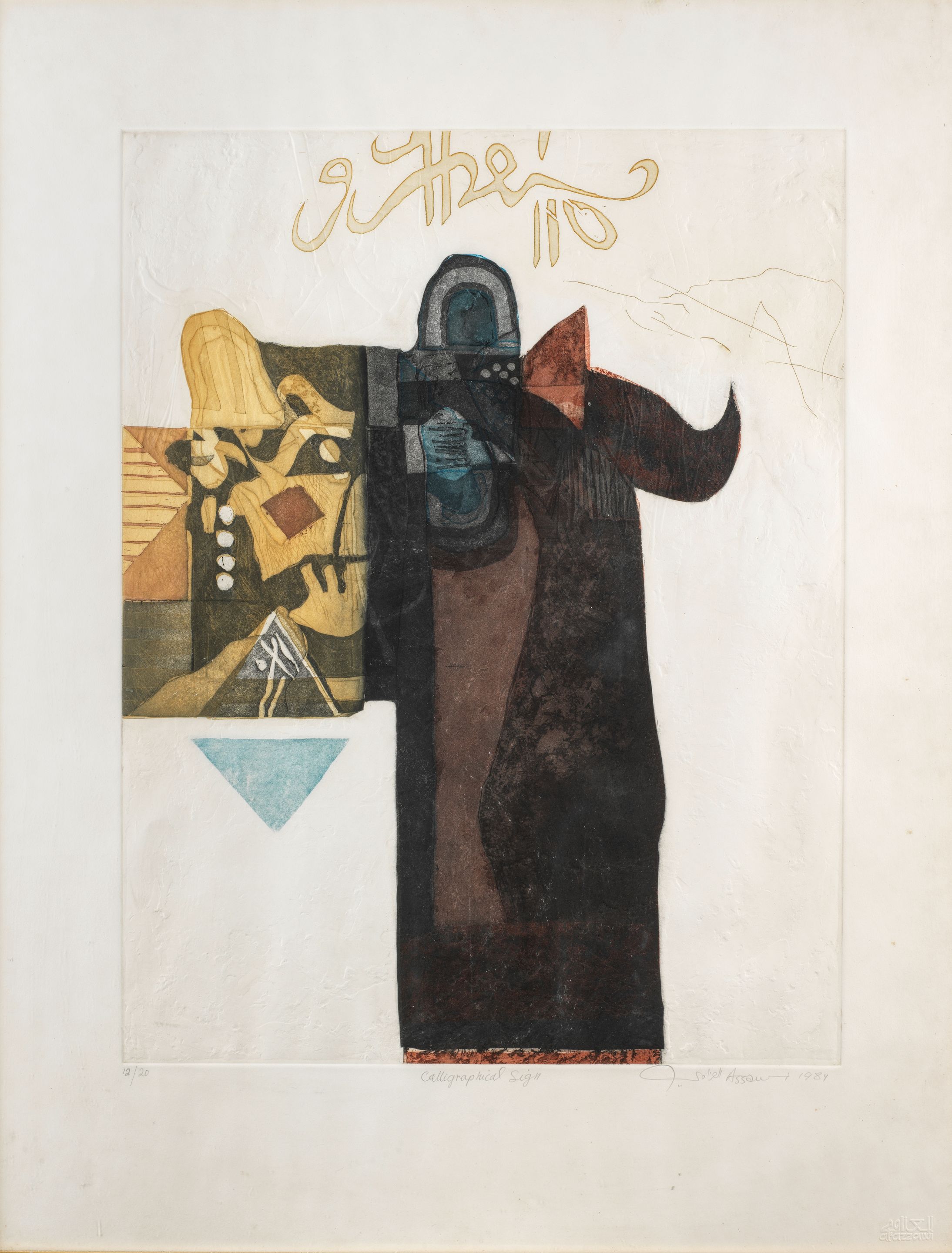 Bonhams : Dia Azzawi (Iraq, born 1939) Calligraphical Sign