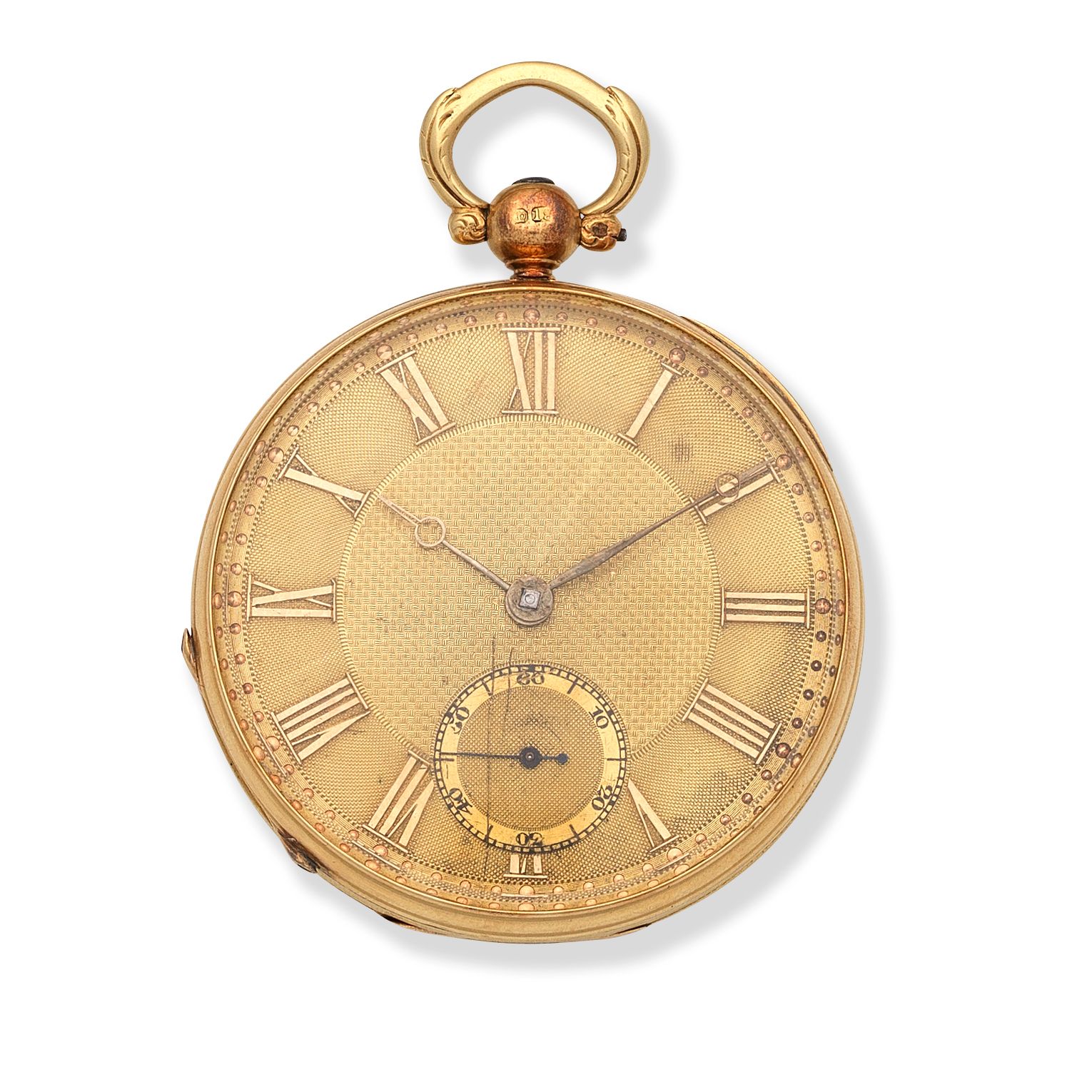 Bonhams : An 18K gold key wind open face pocket watch London Hallmark ...