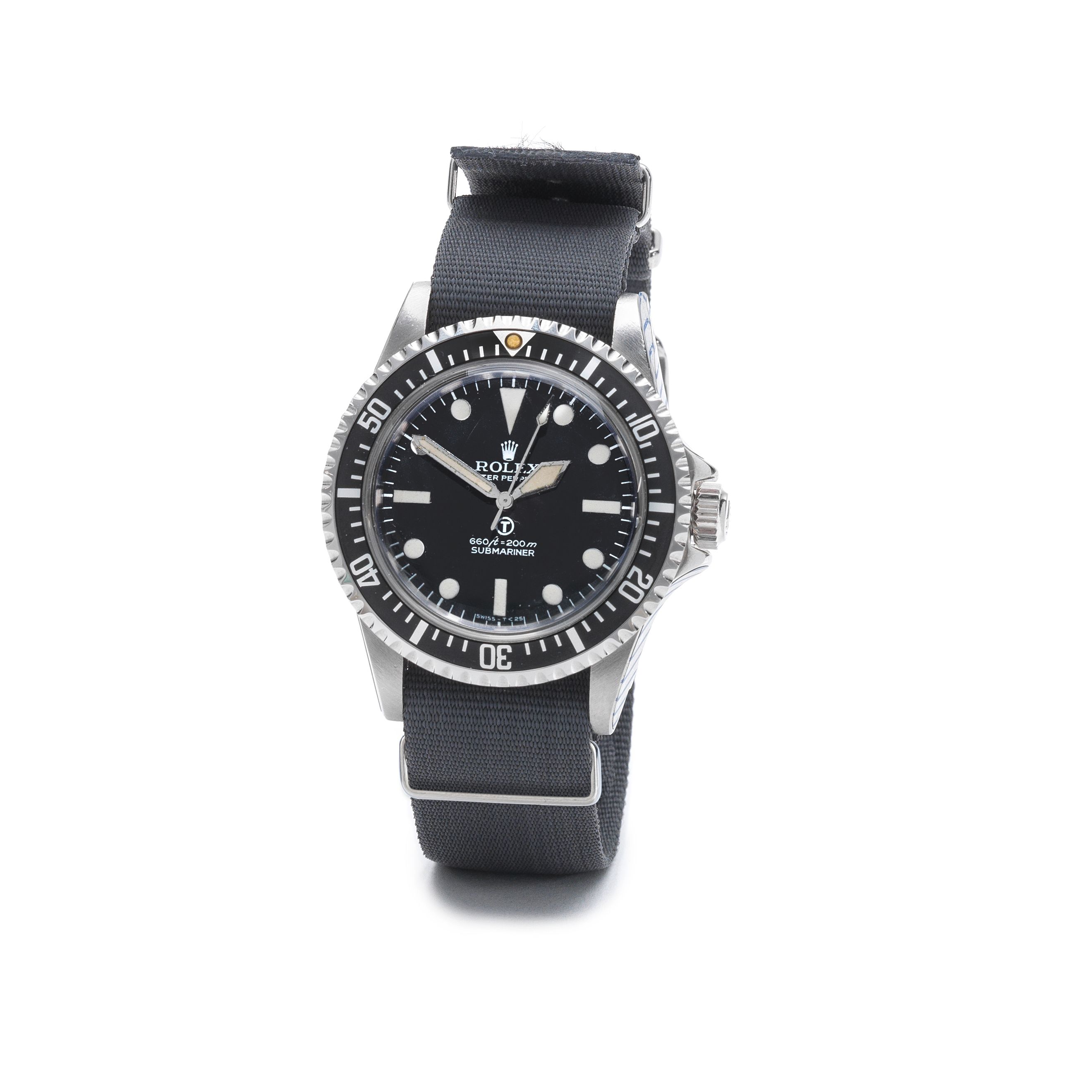 Bonhams : Rolex. A rare stainless steel Military issue automatic ...
