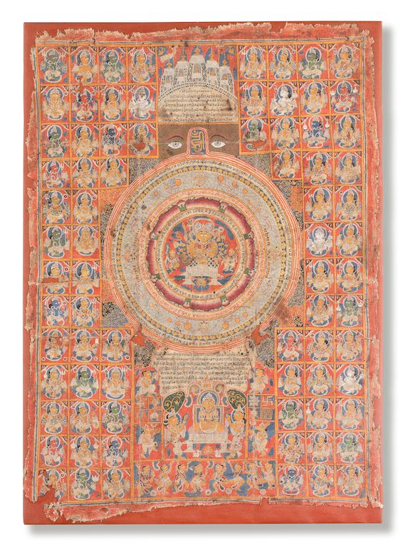 Bonhams : A Jain mystic diagram Western India, late 17th Century