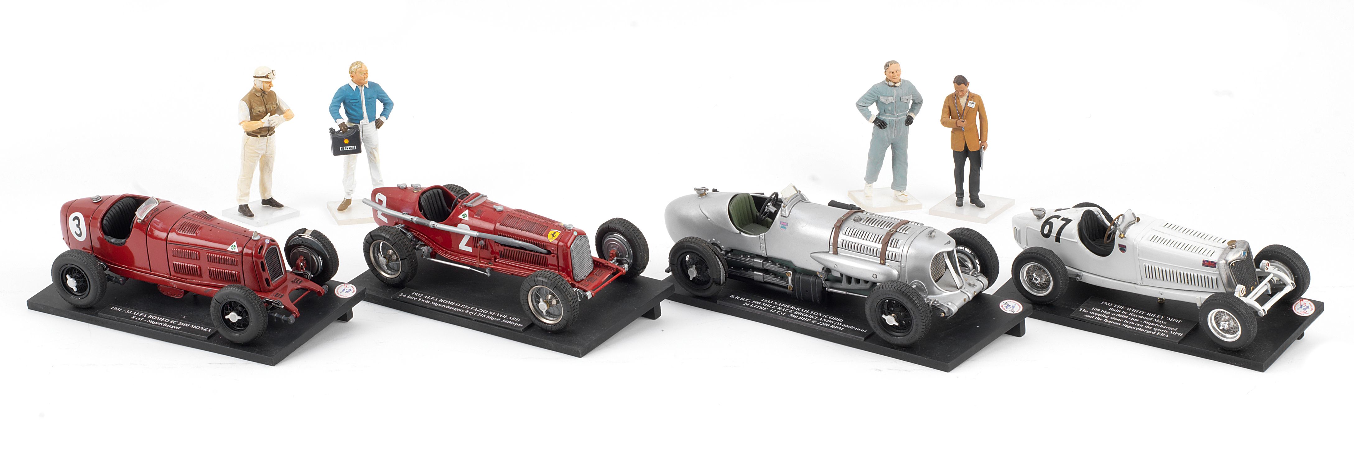 Bonhams Cars : Four scale models of 1931-1933 race cars, ((8))