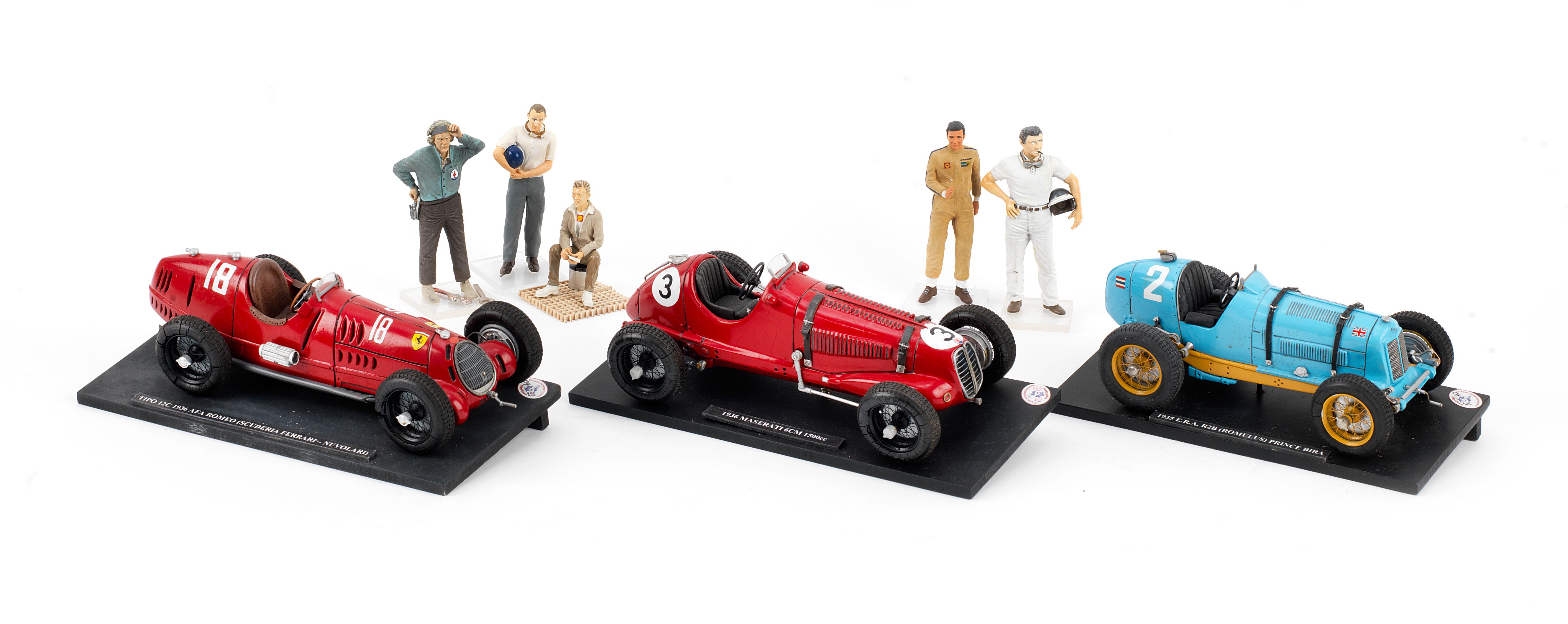 Bonhams Cars : Three small scale models of 1935-1936 race cars, ((8))