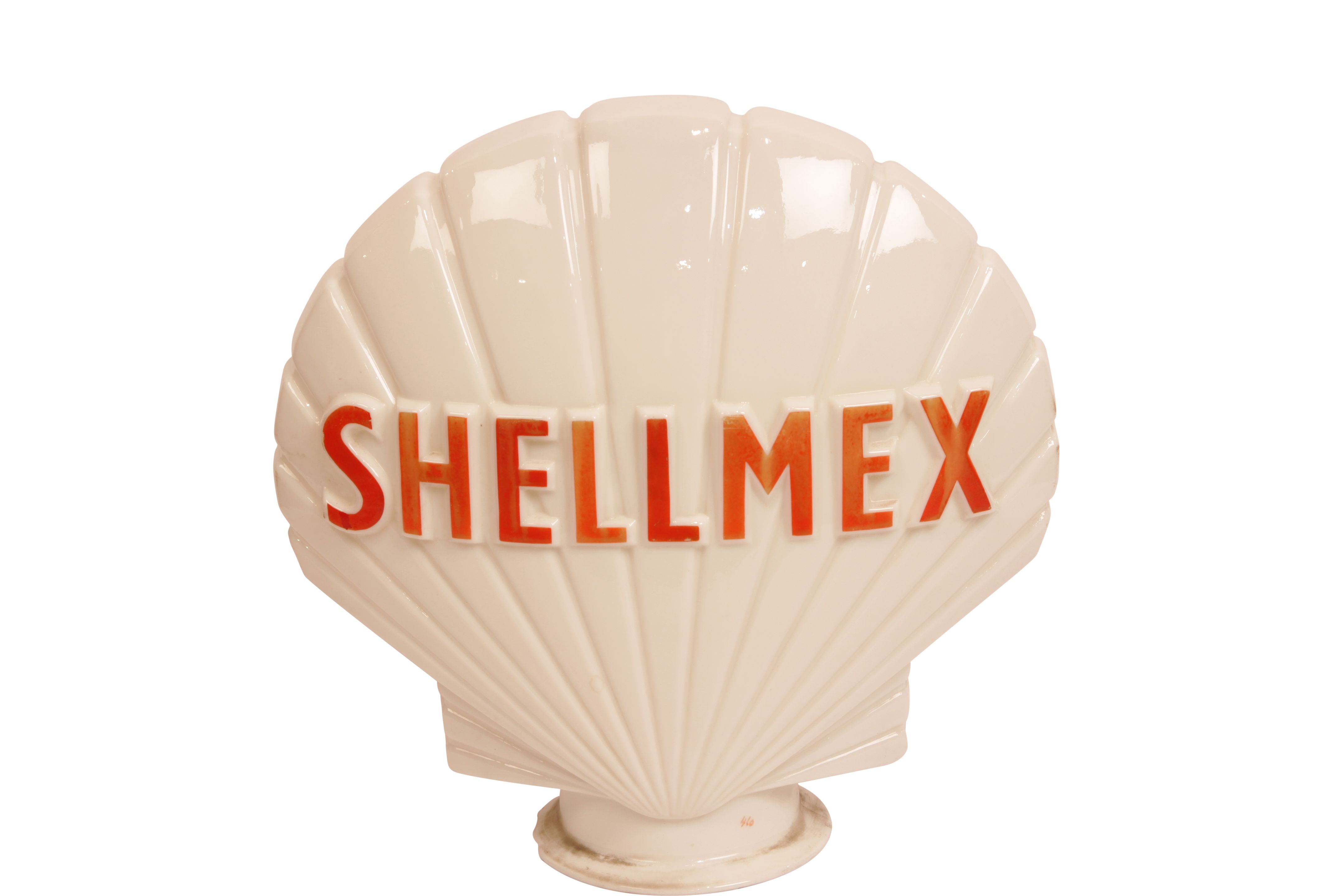 Bonhams Cars : A 'Shellmex' glass petrol pump globe by Webbs Crystal,