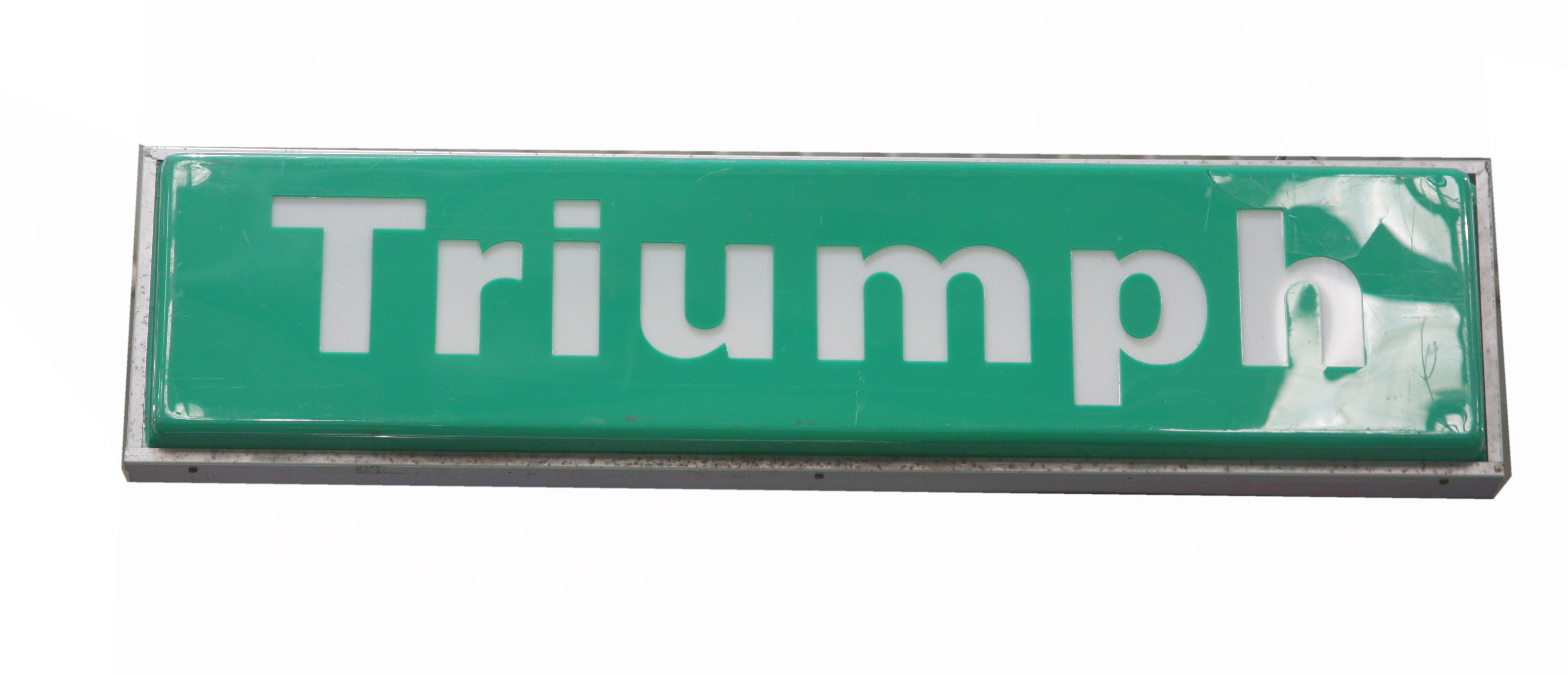 Bonhams Cars : Three matching design hanging illuminated signs, ((3))