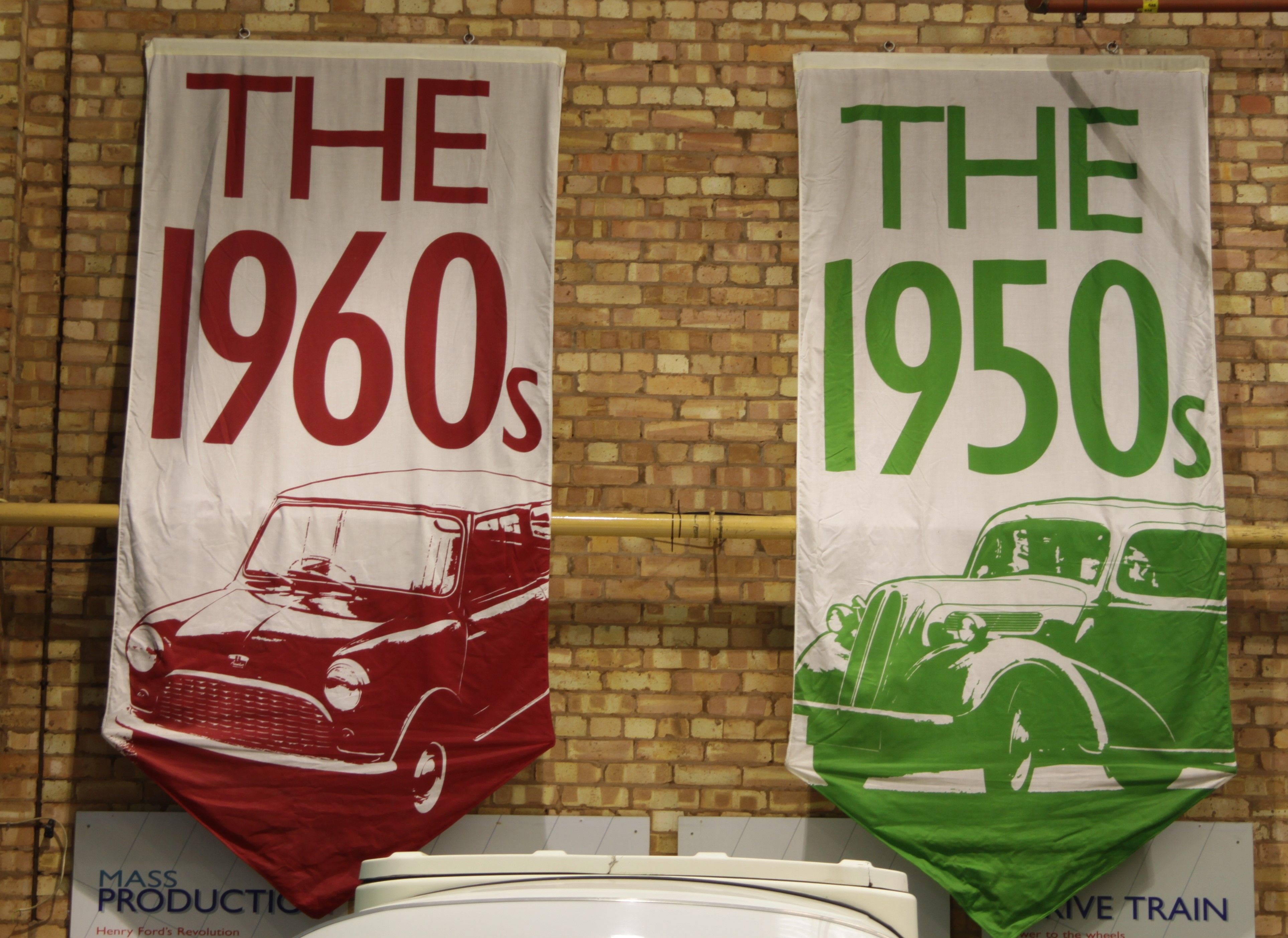 Bonhams Cars : Assorted motor museum hanging display banners, ((8))