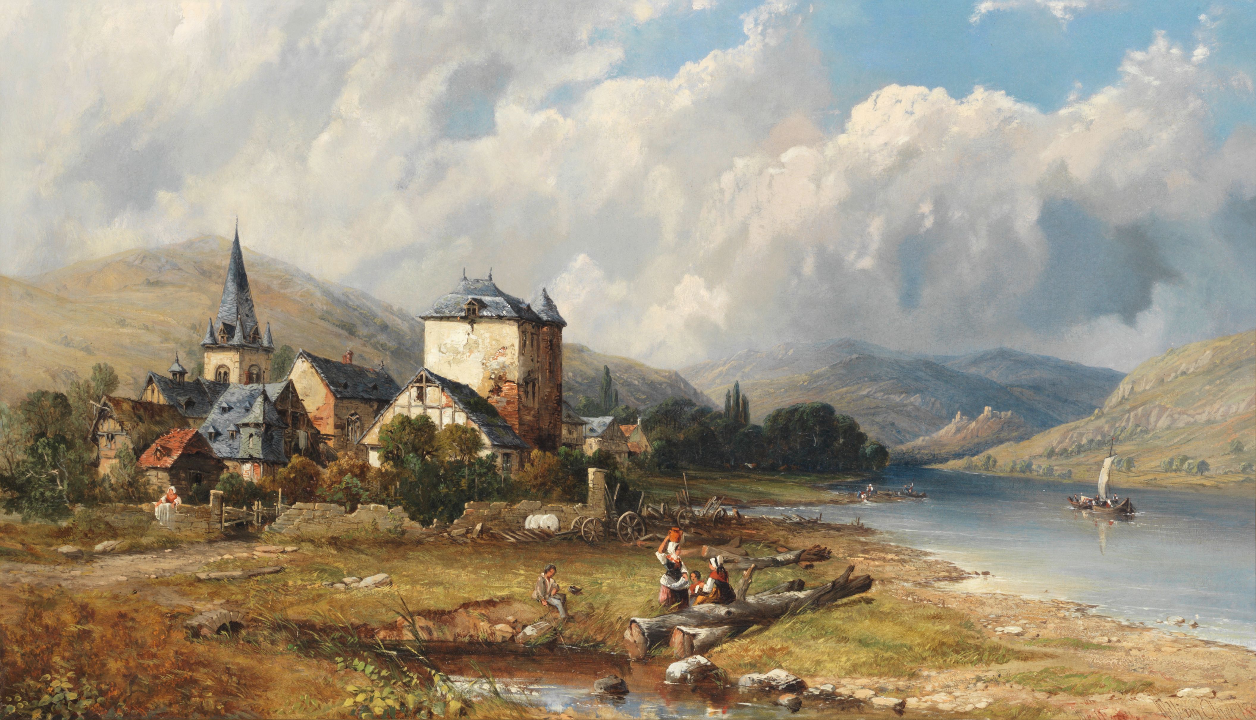Bonhams : William Oliver (British, 1804-1853) 'The Moselle'