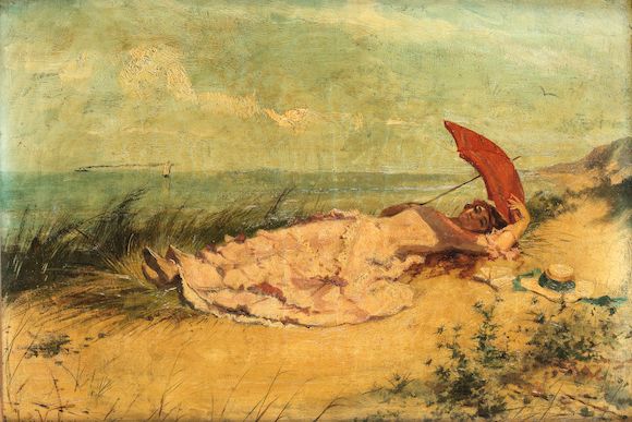 Bonhams : Jan Frans Verhas (Belgian, 1834-1896) By the seaside