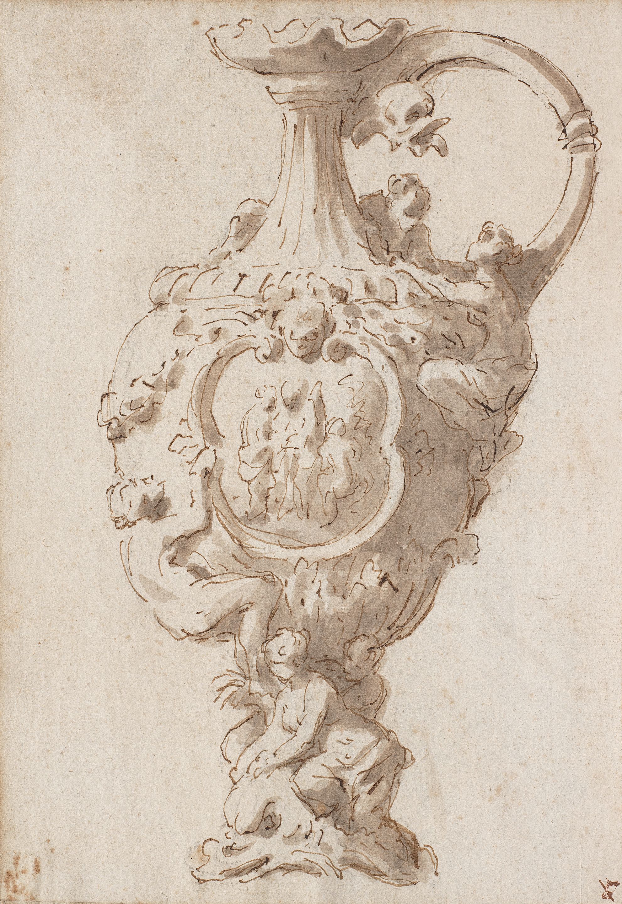 Bonhams : Bolognese School, late 18th Century Design for a vase ...