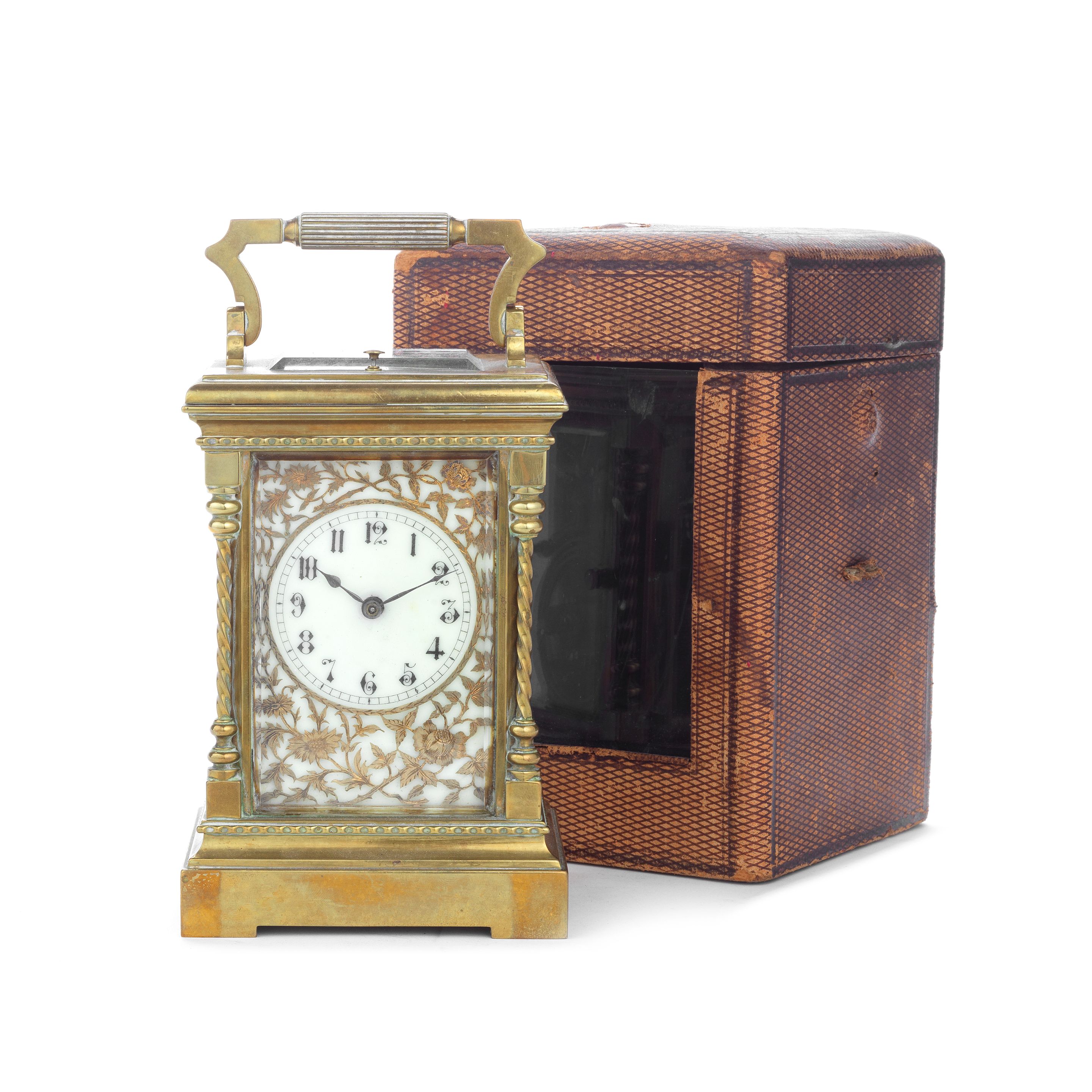 Bonhams : A late 19th century French carriage clock with repeat, with ...