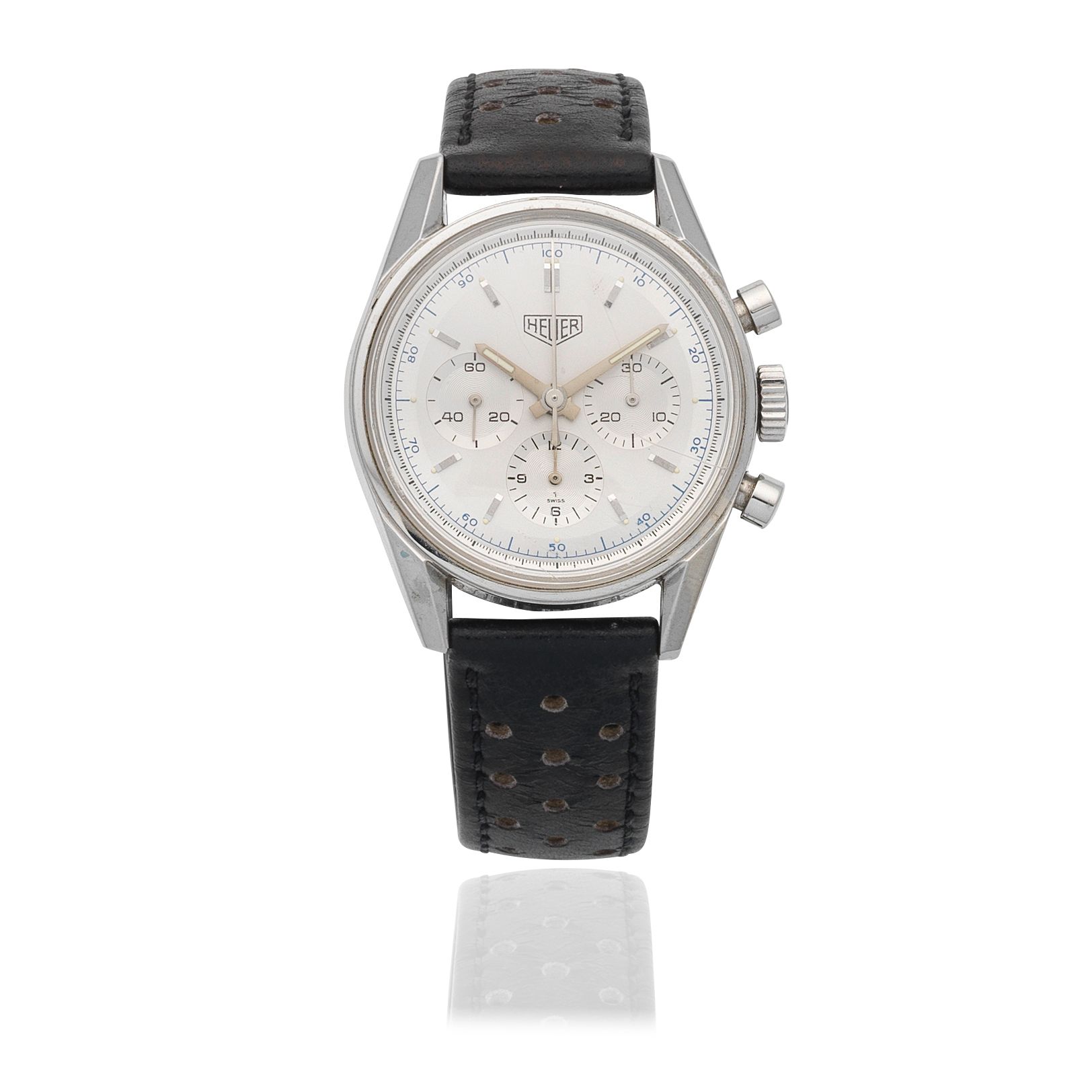 Bonhams : TAG Heuer. A stainless steel manual wind chronograph ...