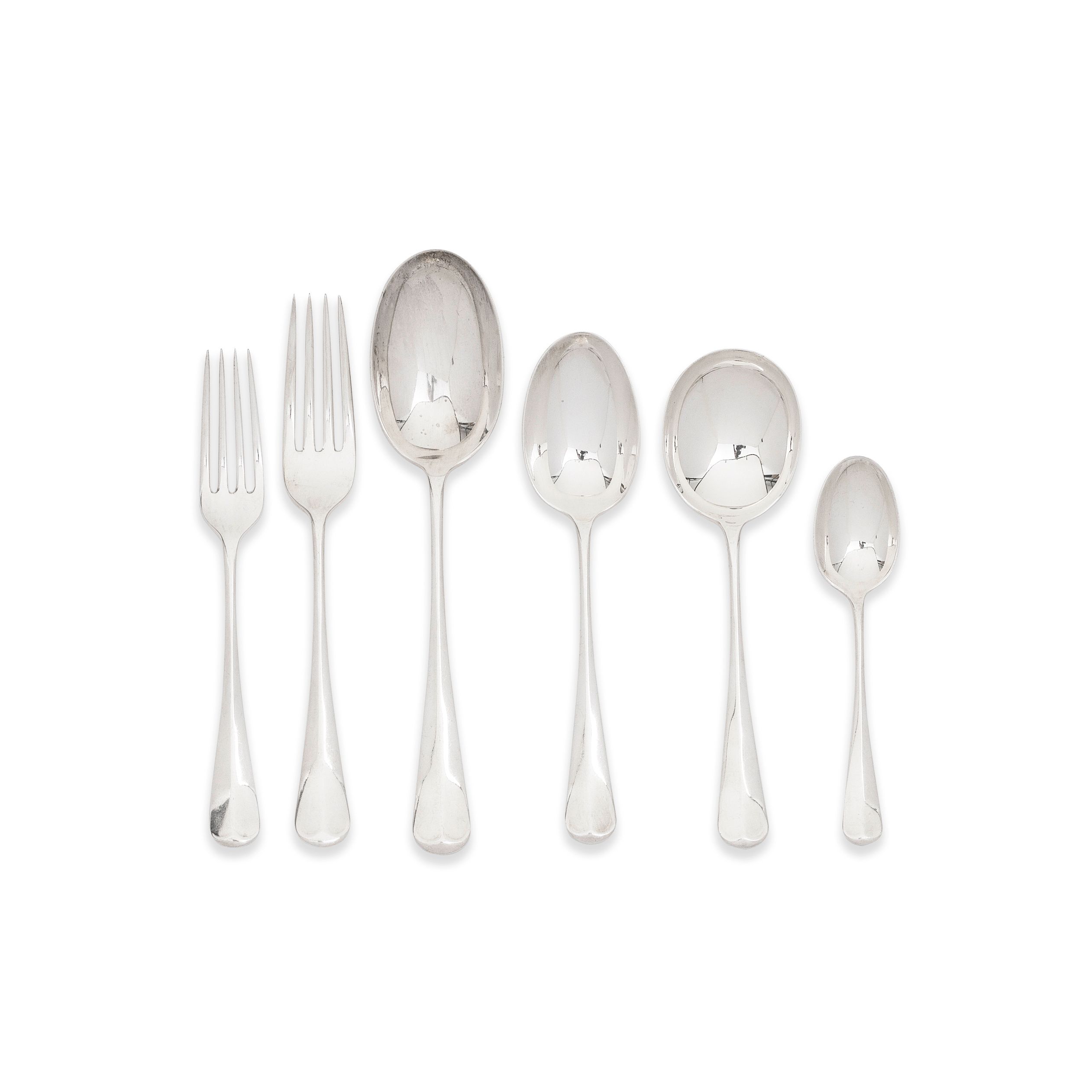 Bonhams : A silver Hanoverian pattern flatware service Frank Cobb & Co ...