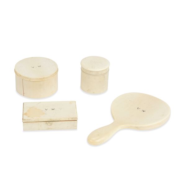 Bonhams : A twelve-piece ivory dressing table set English, early 20th ...
