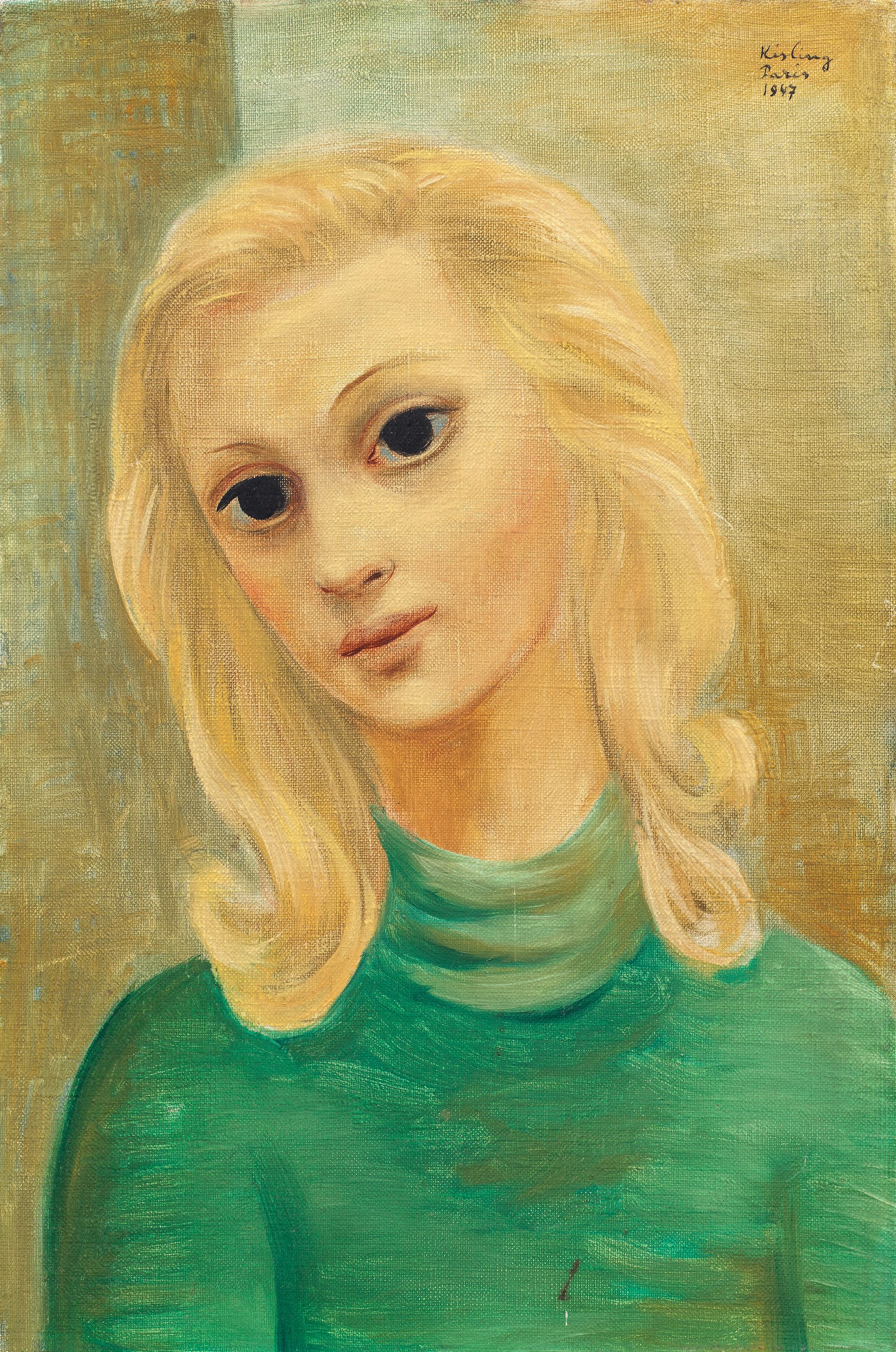 Bonhams : MOÏSE KISLING (1891-1953) Portrait de jeune fille (Painted in ...