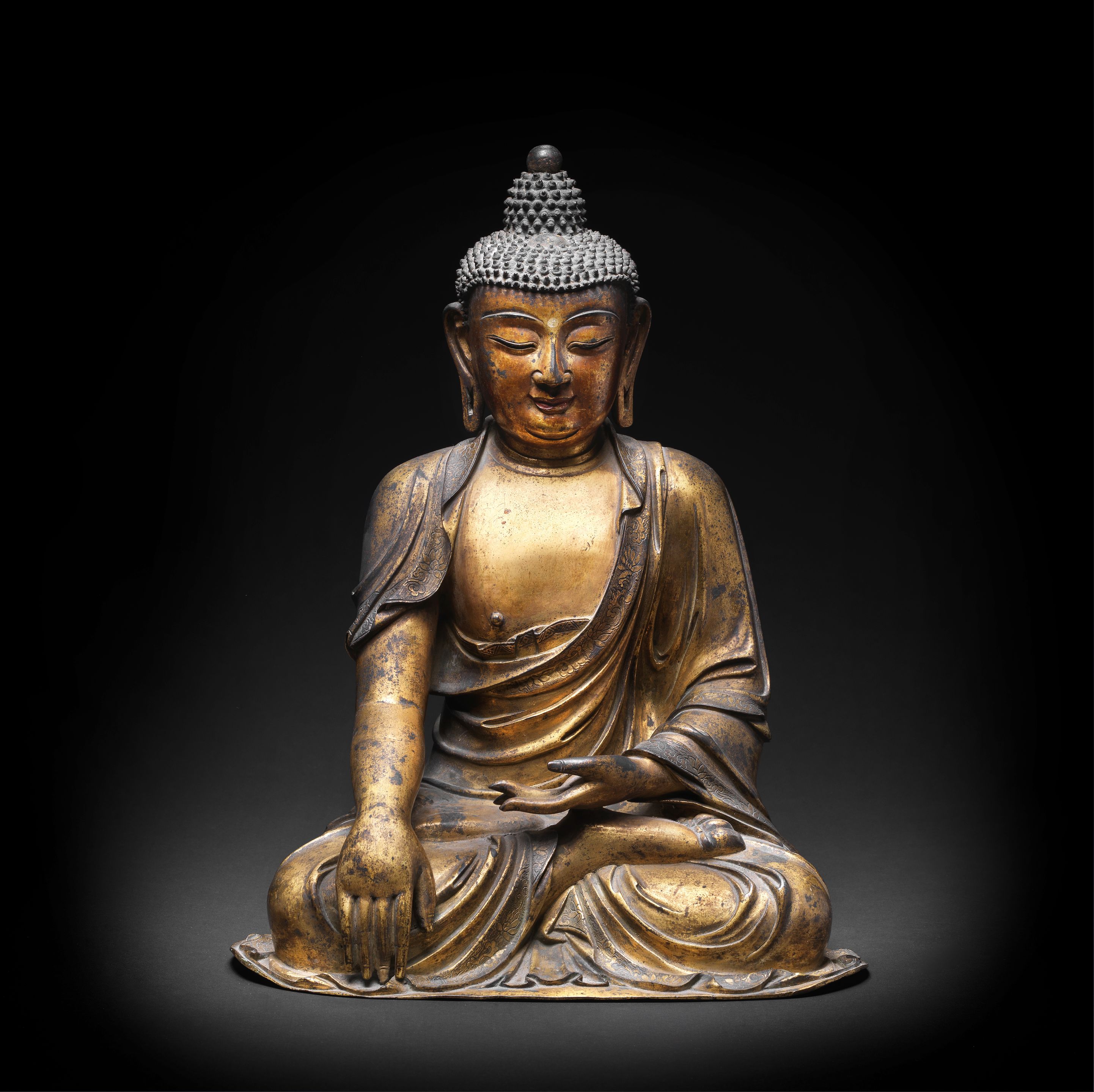 Bonhams : A Gilt Bronze Figure of Buddha Shakyamuni Shines at Bonhams ...