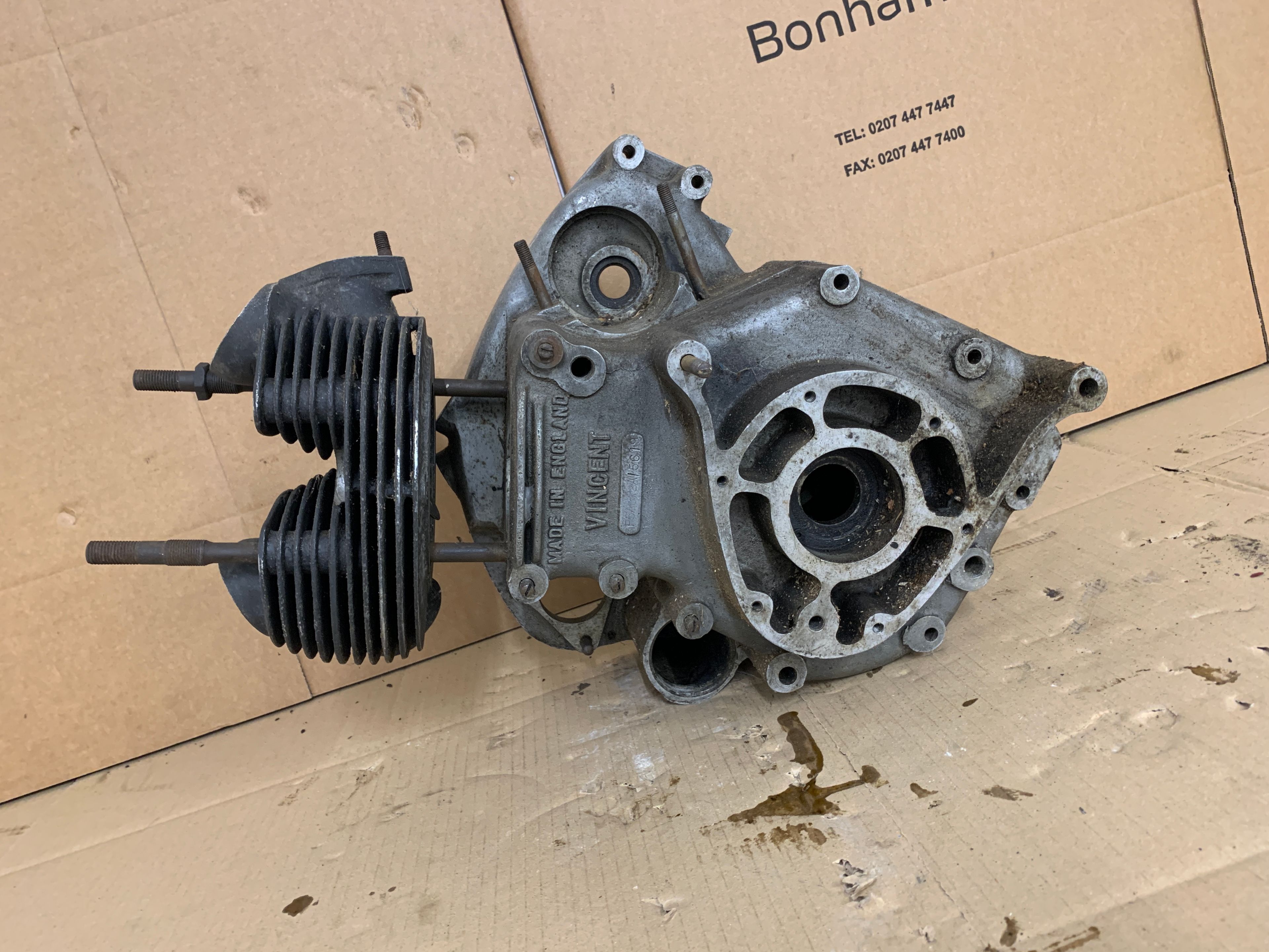 Bonhams Cars : 1950 Vincent Comet engine cases