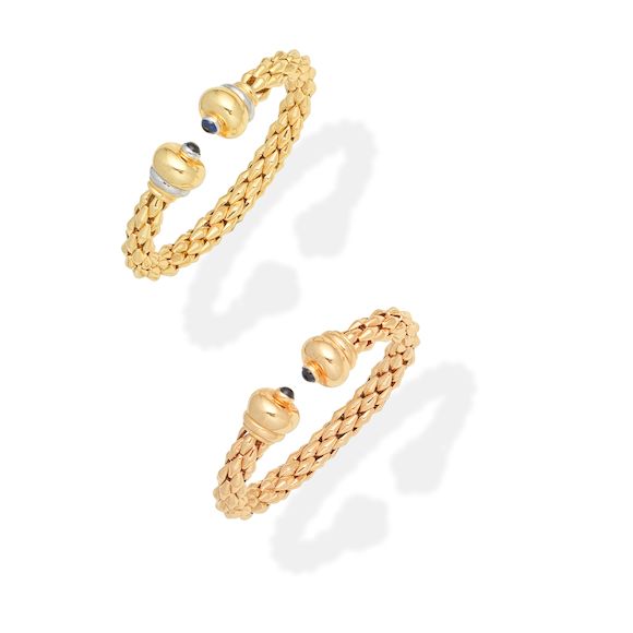 Bonhams : HIMO: SAPPHIRE-SET BANGLES