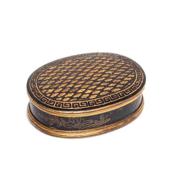 Bonhams : A PARCEL GILT SAWASA BOX AND COVER 18th century (2)