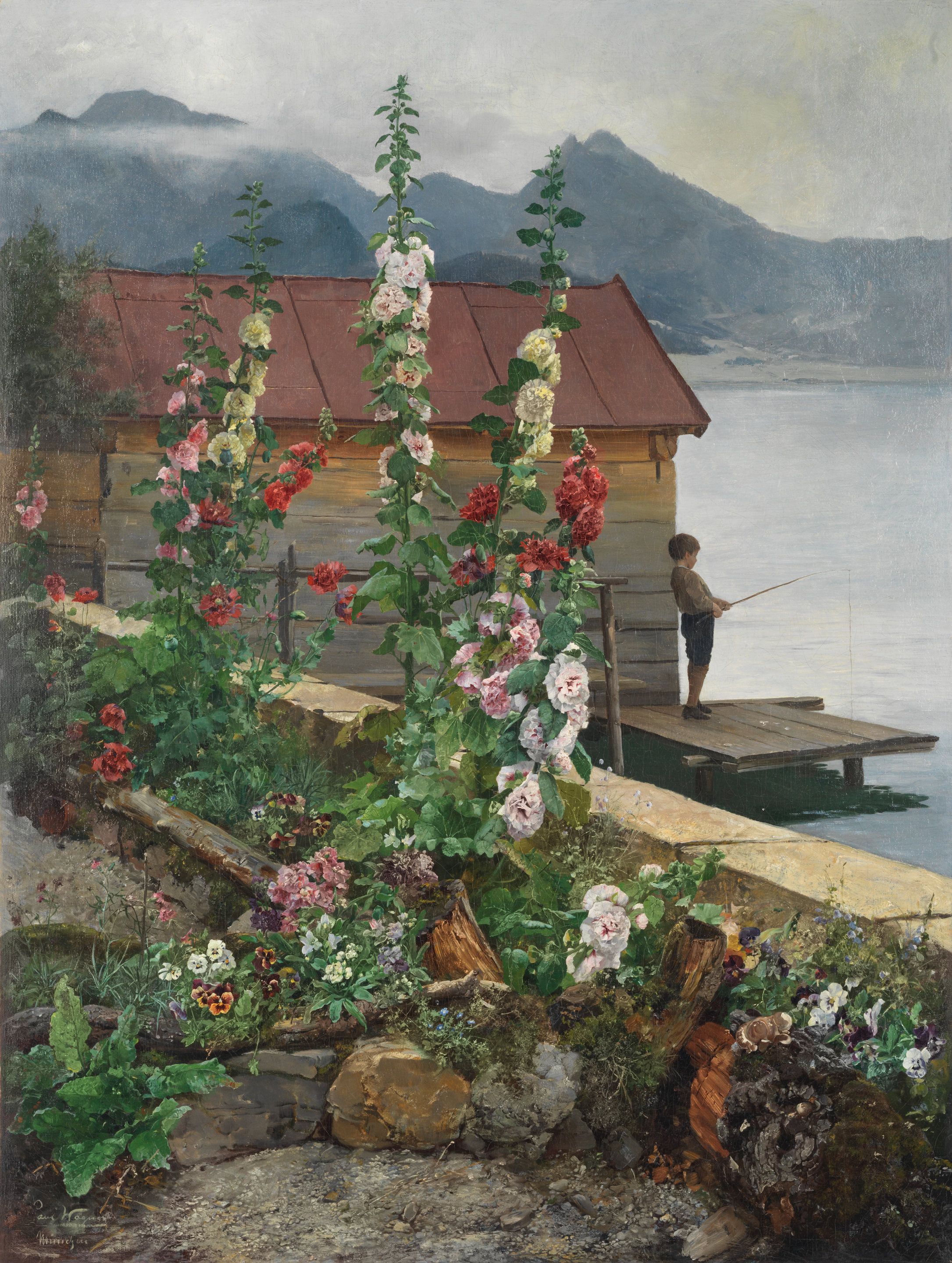 Bonhams : Paul Hermann Wagner (German, 1852-1937) Summer fishing (unframed)