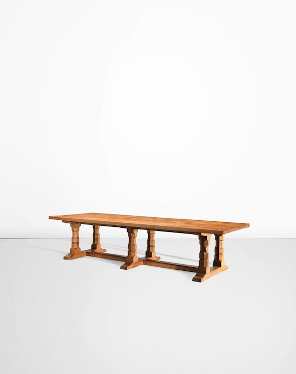Bonhams : Robert 'Mouseman' Thompson Monumental and extendable dining ...