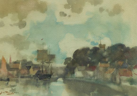 Bonhams : James Watterson Herald (British, 1859-1914) Arrival at port ...