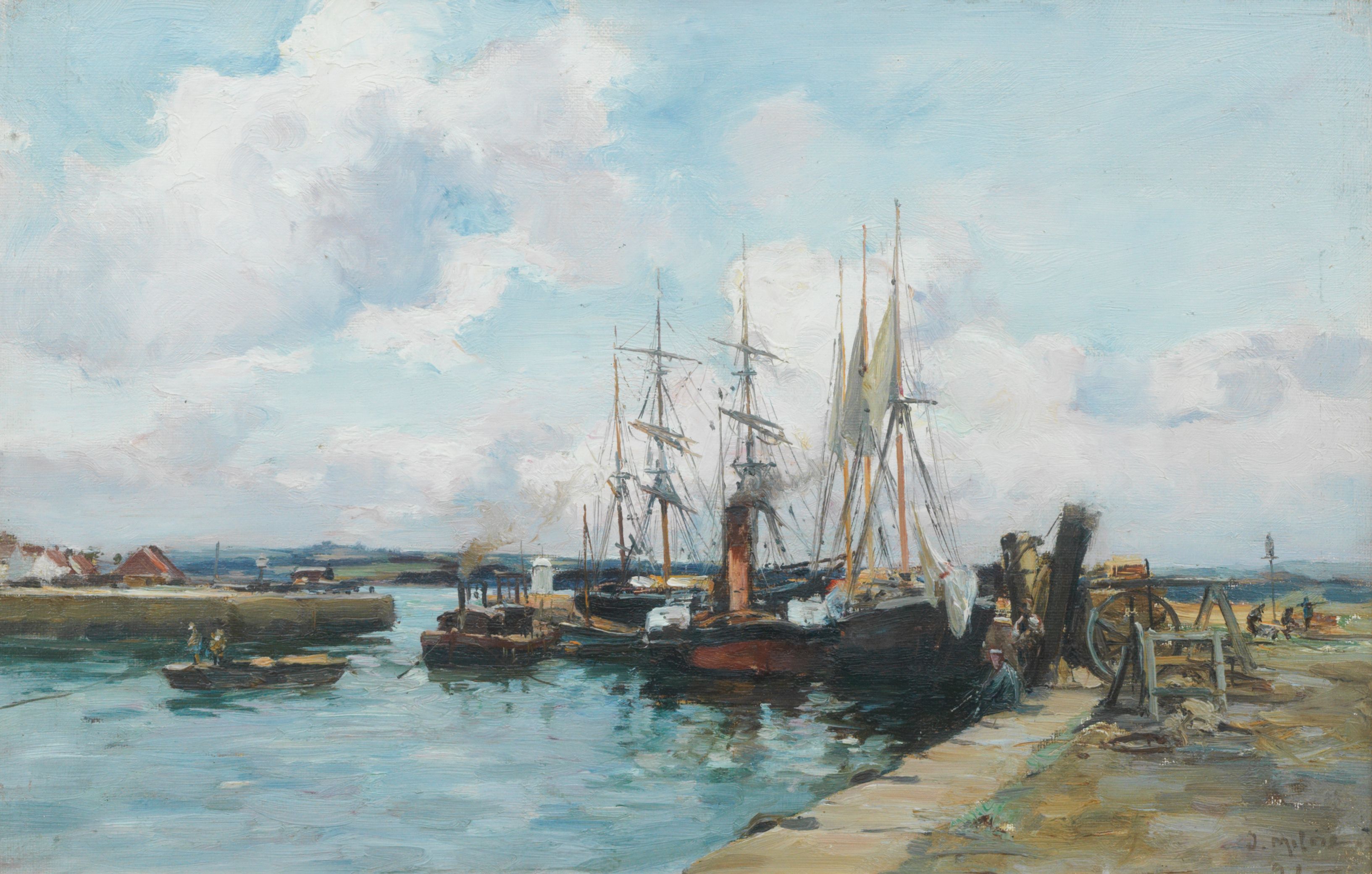 Bonhams : Joseph Milne (British, 1857-1911) Tayport 30.5 x 45.7 cm. (12 ...