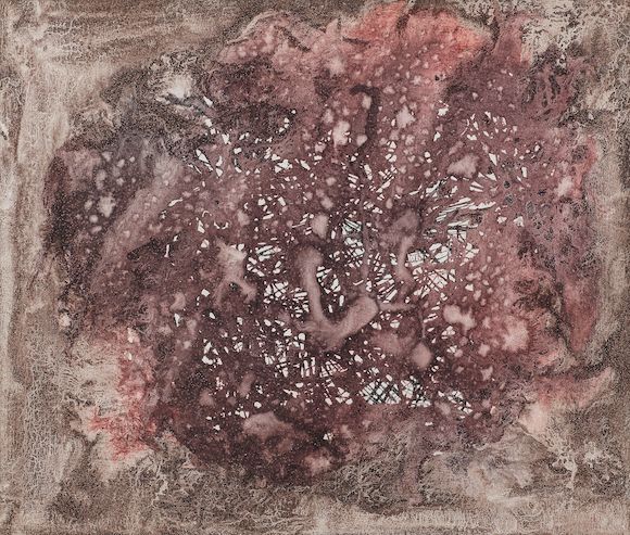 Bonhams : Jyoti Swaroop (Indian, B. 1939) Untitled framed dimensions 23 ...
