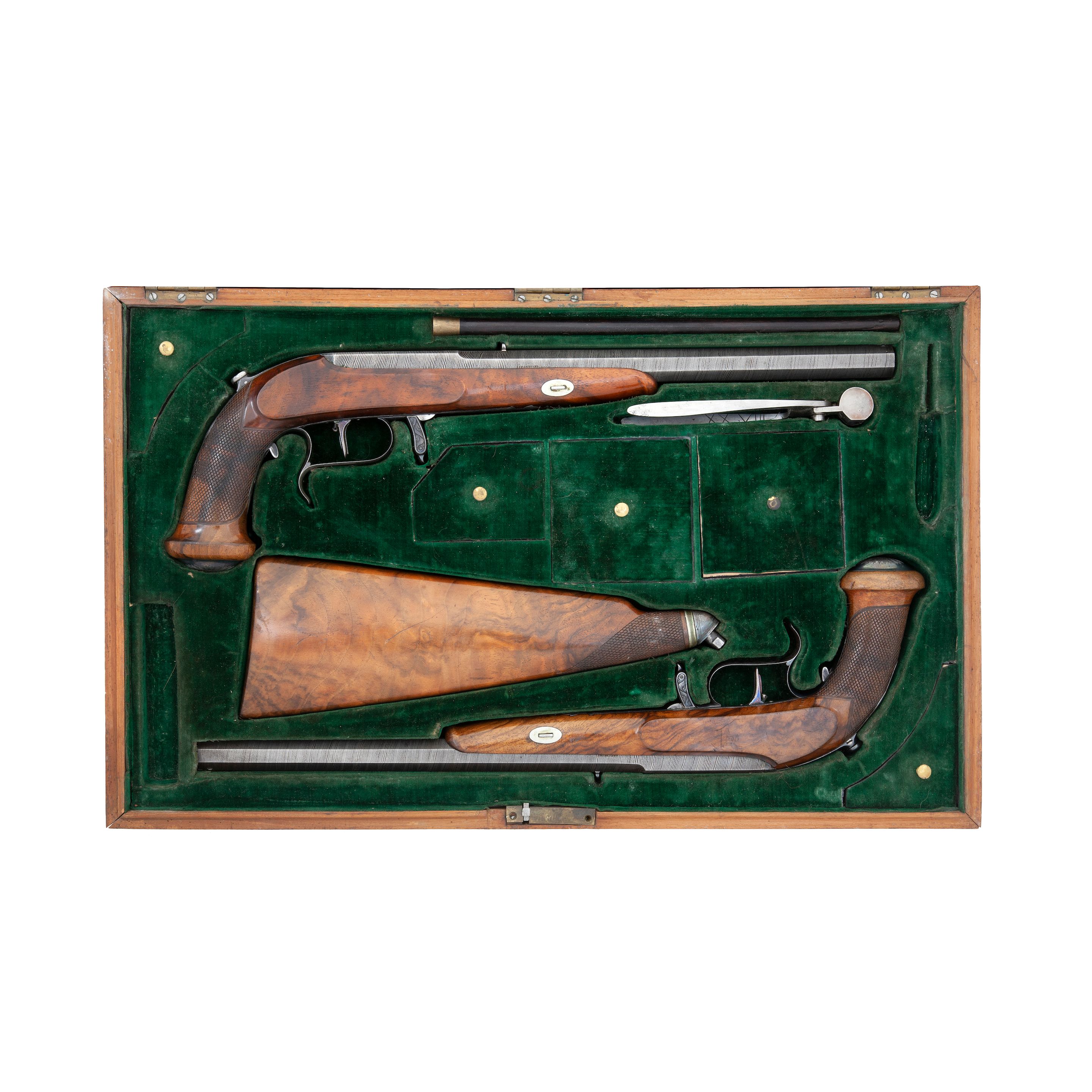 Bonhams : A Very Rare Cased Pair Of Liège Montigny Patent 40-Bore ...