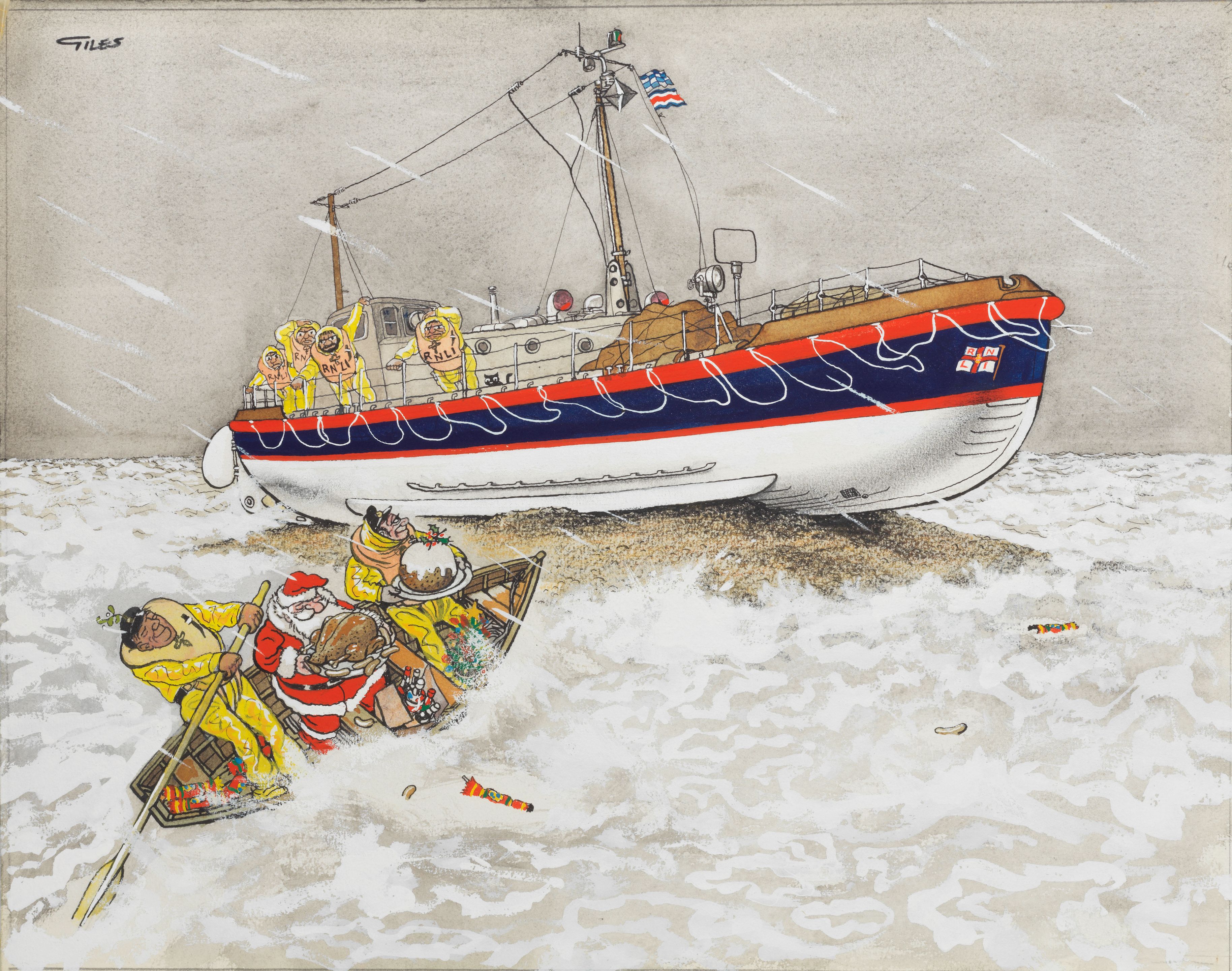 Bonhams : GILES GILES (CARL RONALD) Original artwork for a Christmas ...