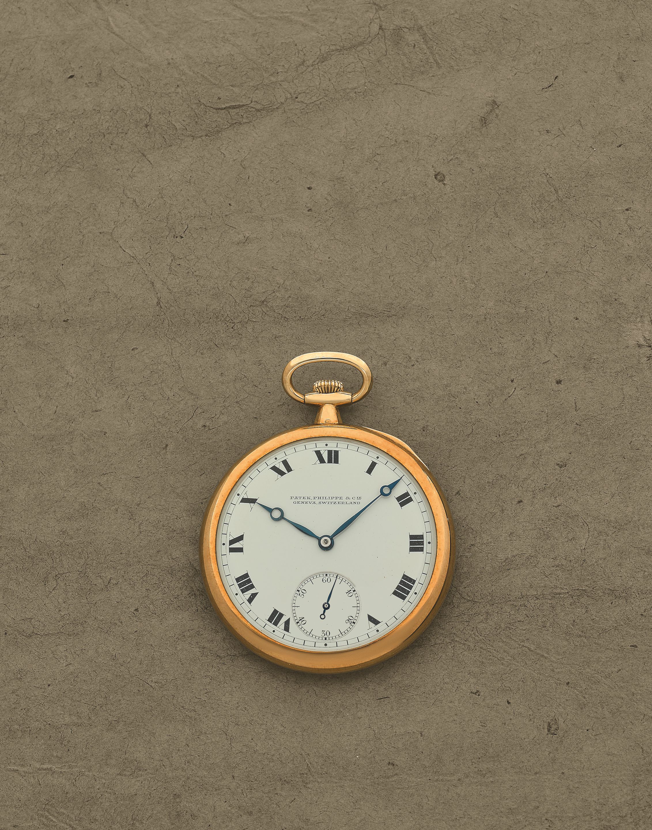 Patek Philippe. Belle montre de gousset à cadran ouvert en or jaune 18K ...