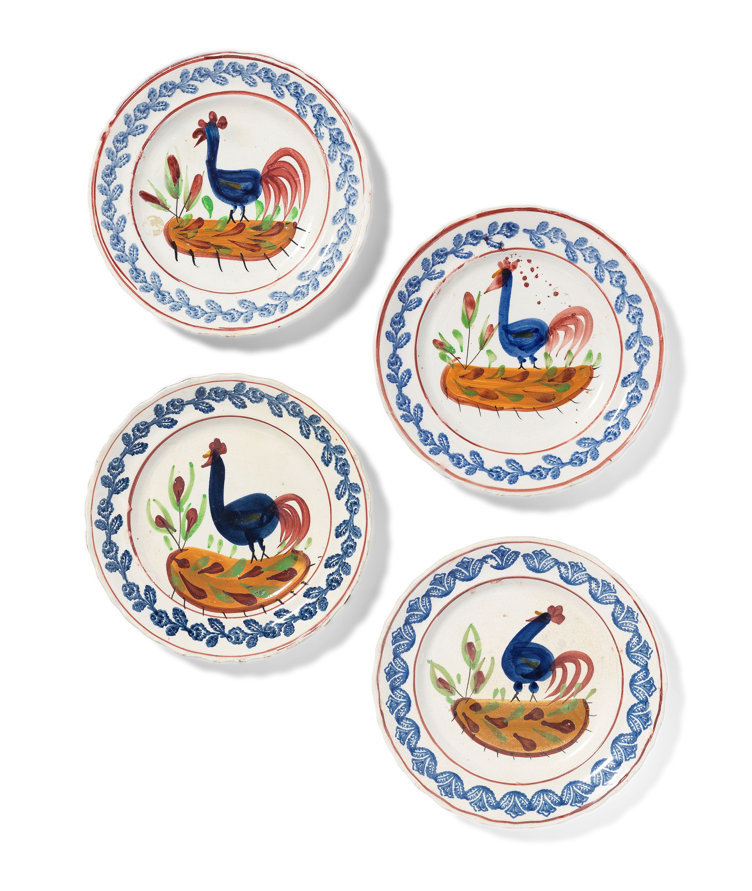 Bonhams : A COLLECTION OF FOUR LLANELLY PLATES Circa 1900