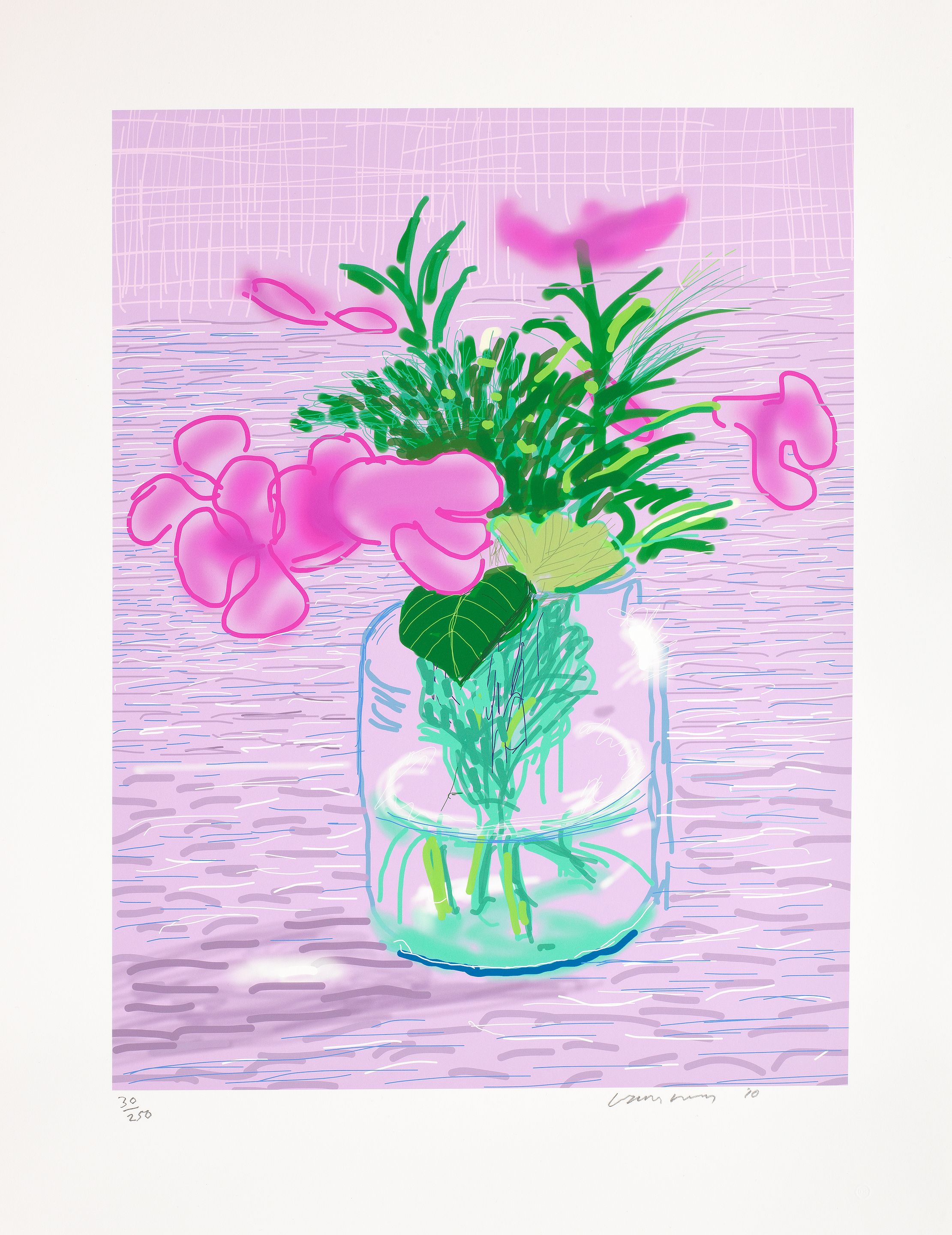 David Hockney (Born 1937) - Blue leaves - auctions & price archive