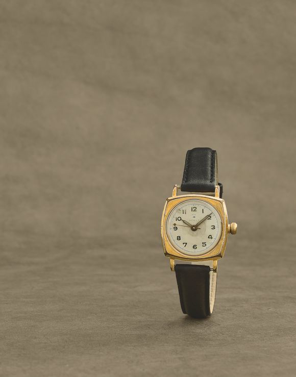 Bonhams : Rolex. Montre bracelet en plaque or et acier de forme coussin ...
