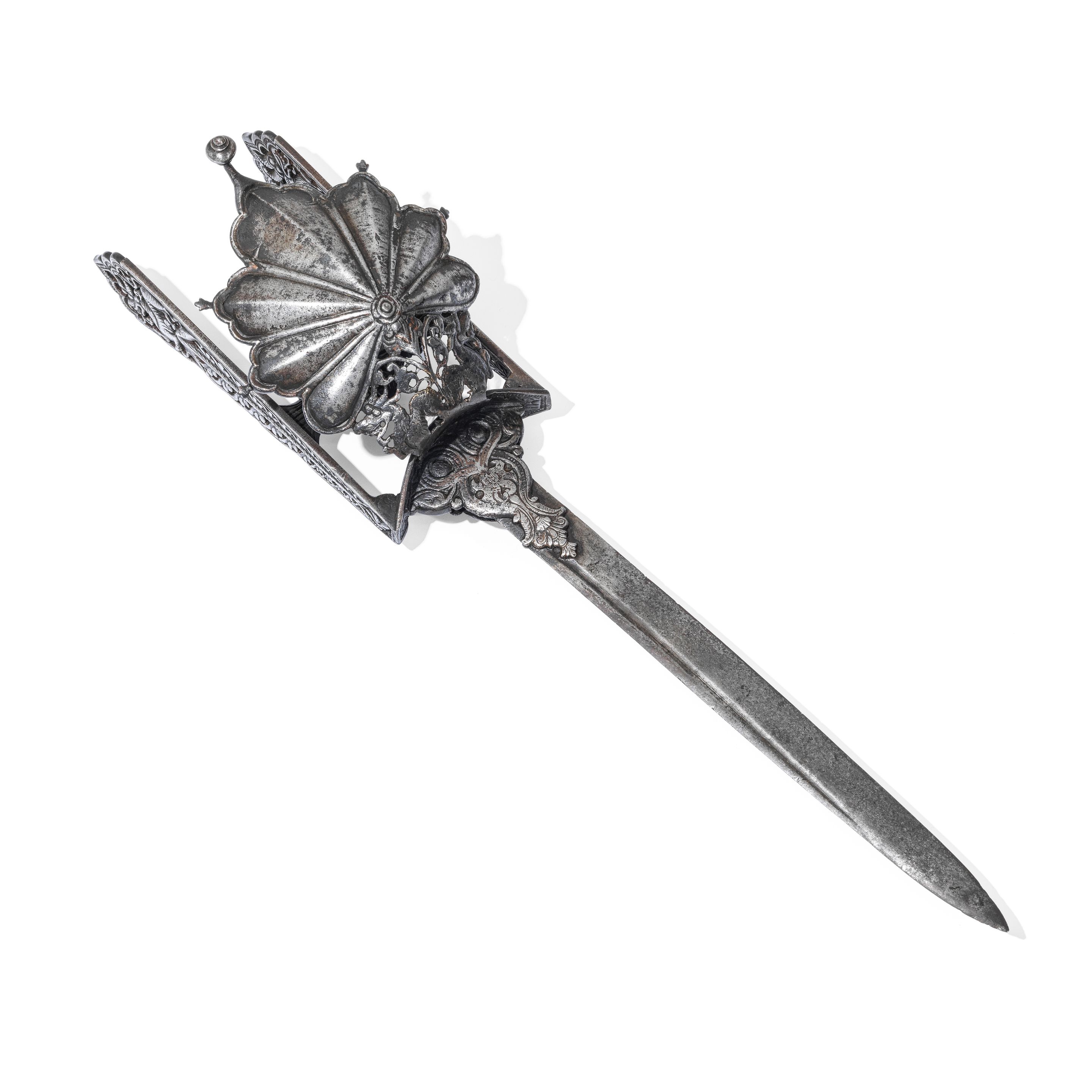 Bonhams : A rare South Indian copper-inlaid steel push dagger (katar ...