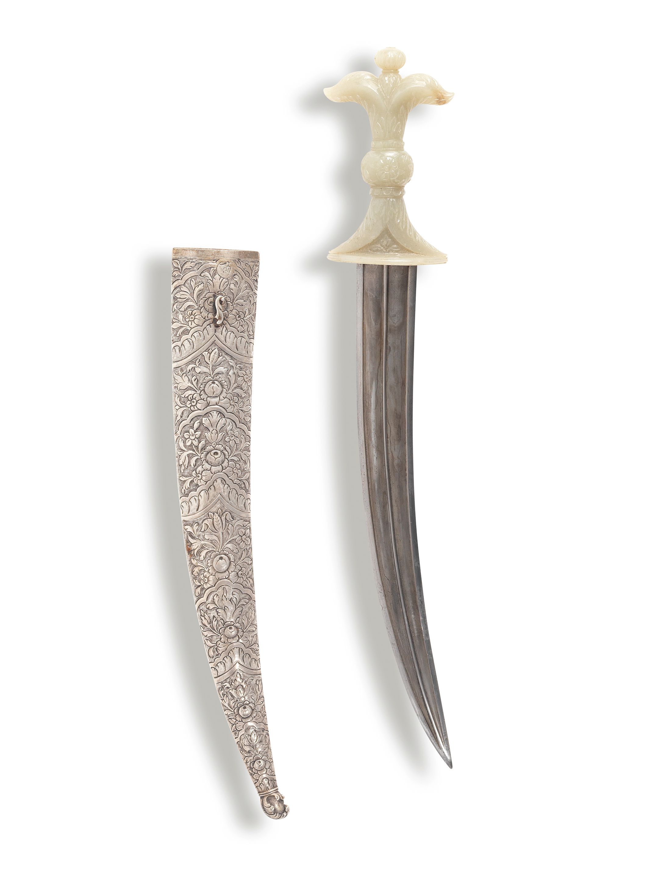 Bonhams : A Mughal jade-hilted steel dagger (khanjar) North India, late ...