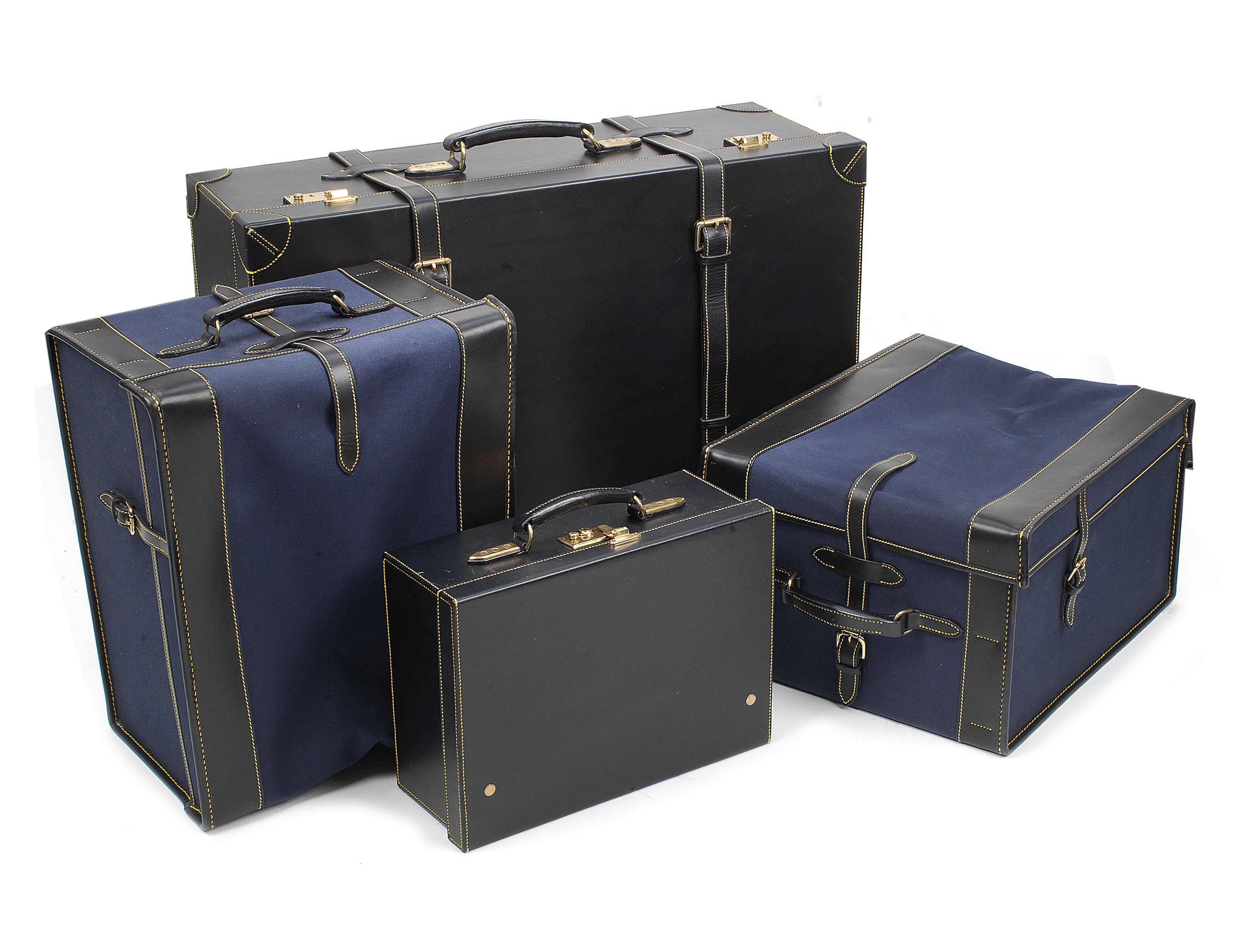 Bonhams Cars : A set of four pieces of custom made luggage to fit a ...