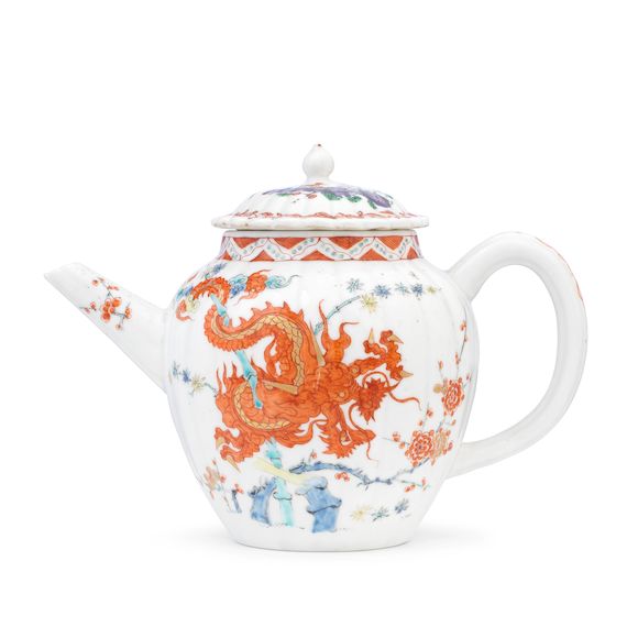 Bonhams : A rare Chelsea teapot and a cover, circa 1750