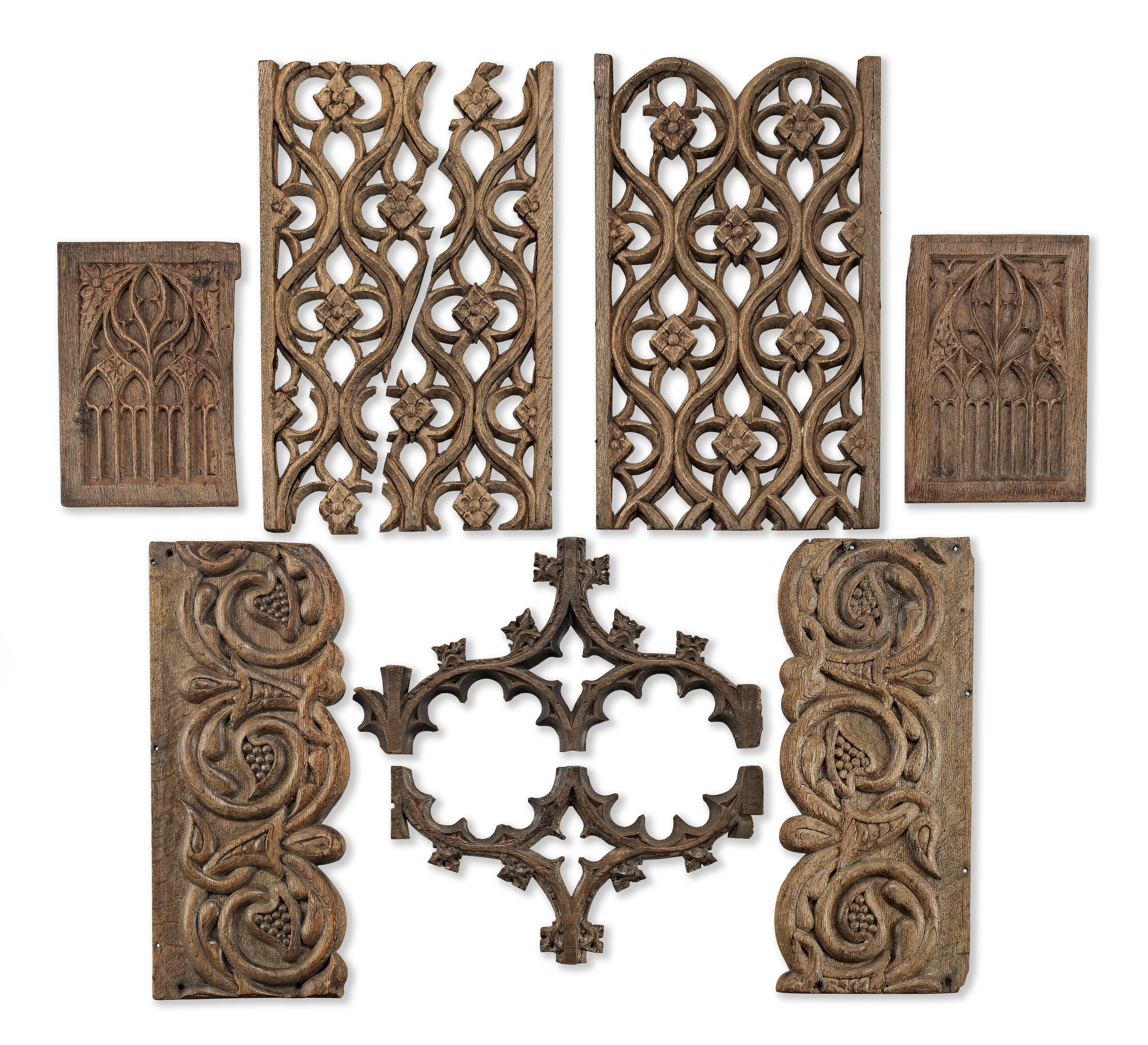 Bonhams : A collection of carved oak reliefs and panels 16th century and later (8)