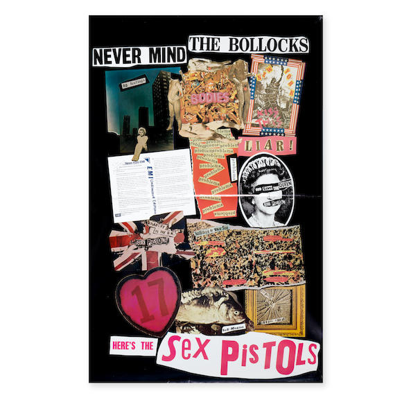 Bonhams The Sex Pistols An Original Promotional Poster For Never Mind The Bollocks Heres The
