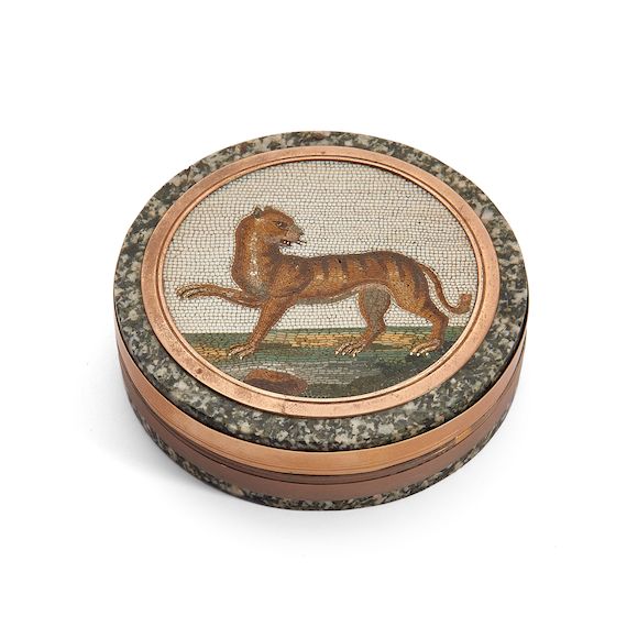Bonhams : A fine late 18th/early 19th century, Italian micromosaic ...