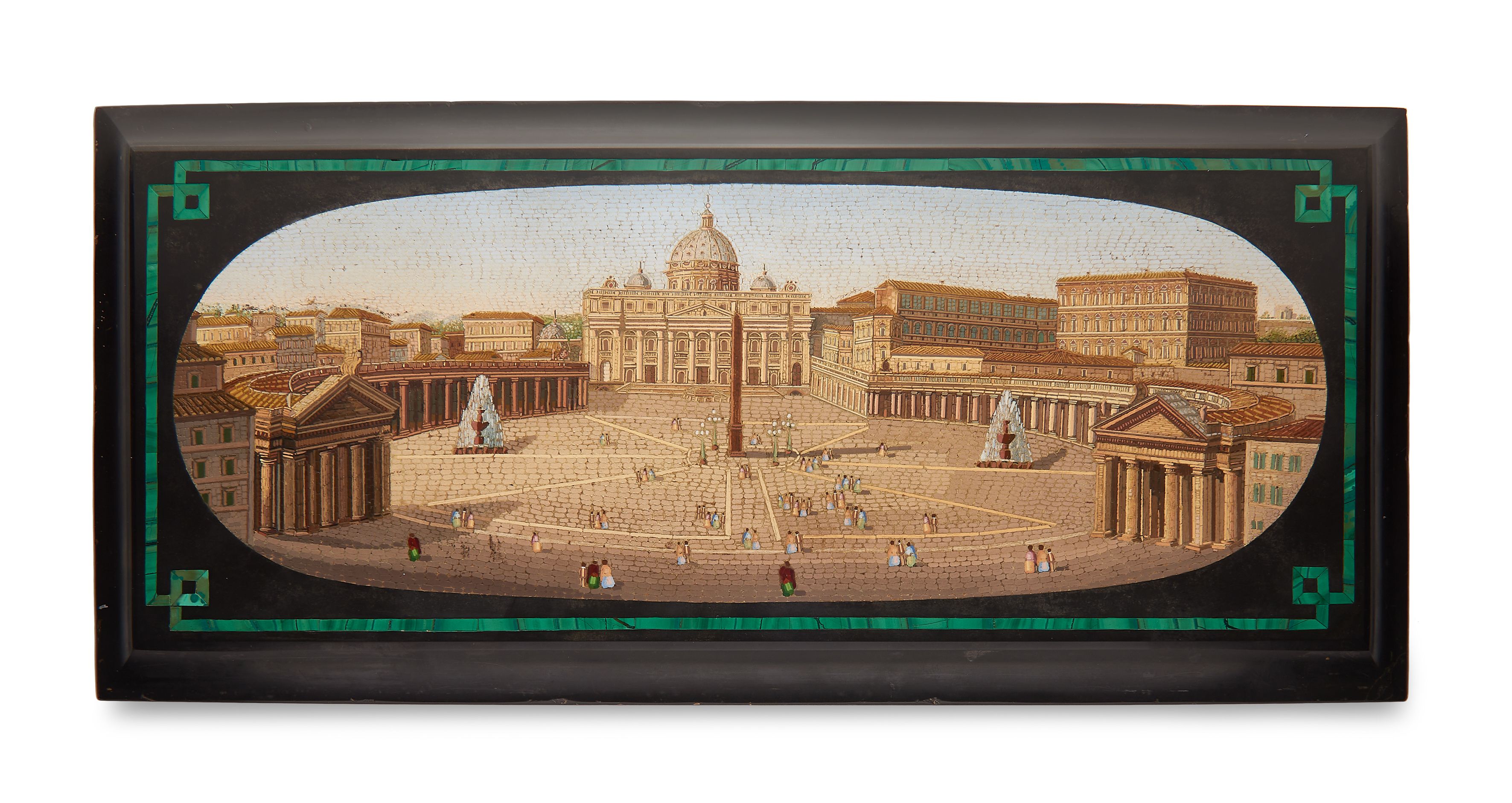 Bonhams : A good Italian mid 19th century micromosaic oval panel ...