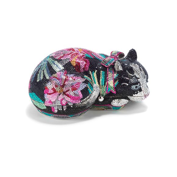 Bonhams : Judith Leiber: a Crystal Cat Minaudiere (includes metal comb ...