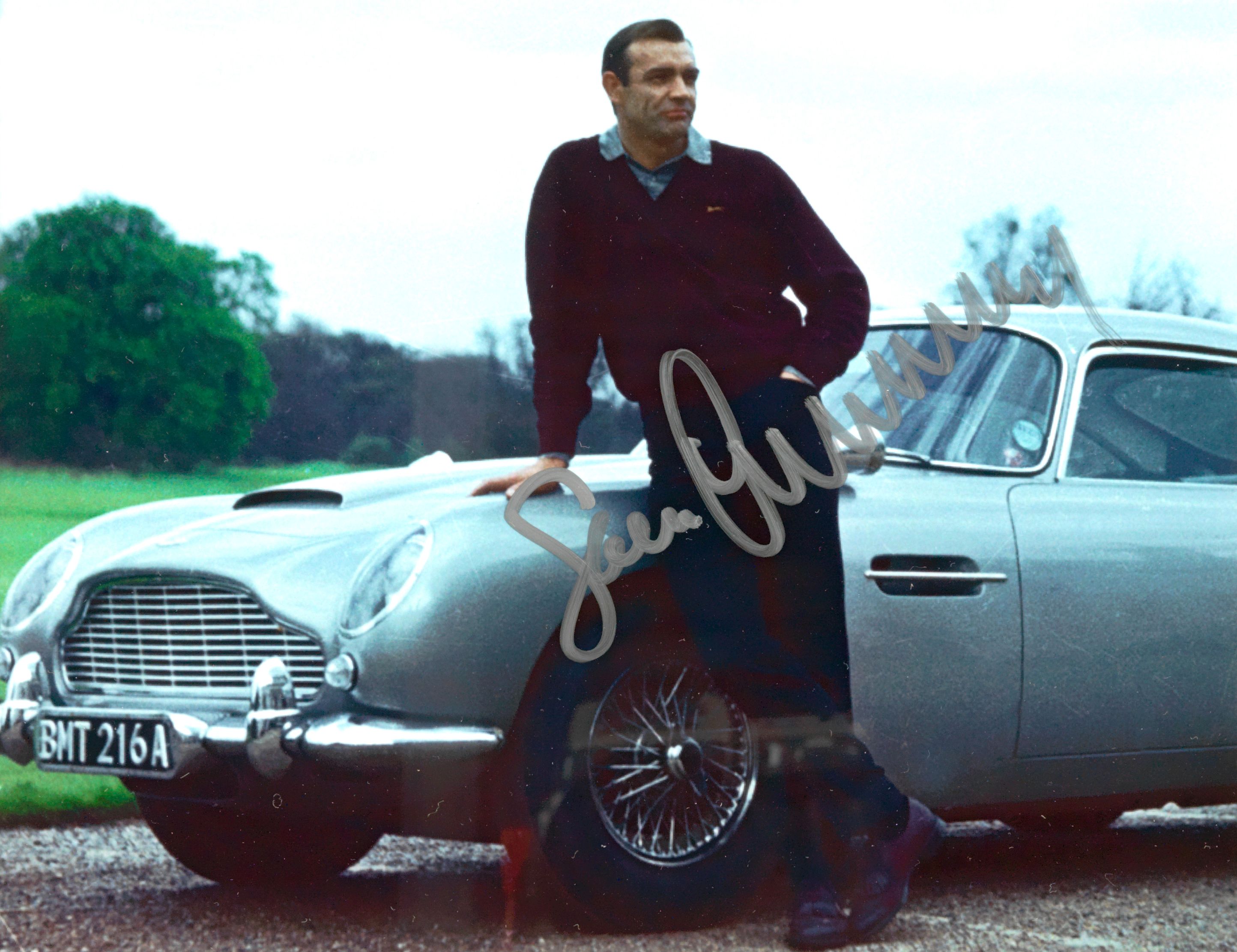 Bonhams Cars : A signed photograph of Sean Connery as 007 at Stoke Park ...