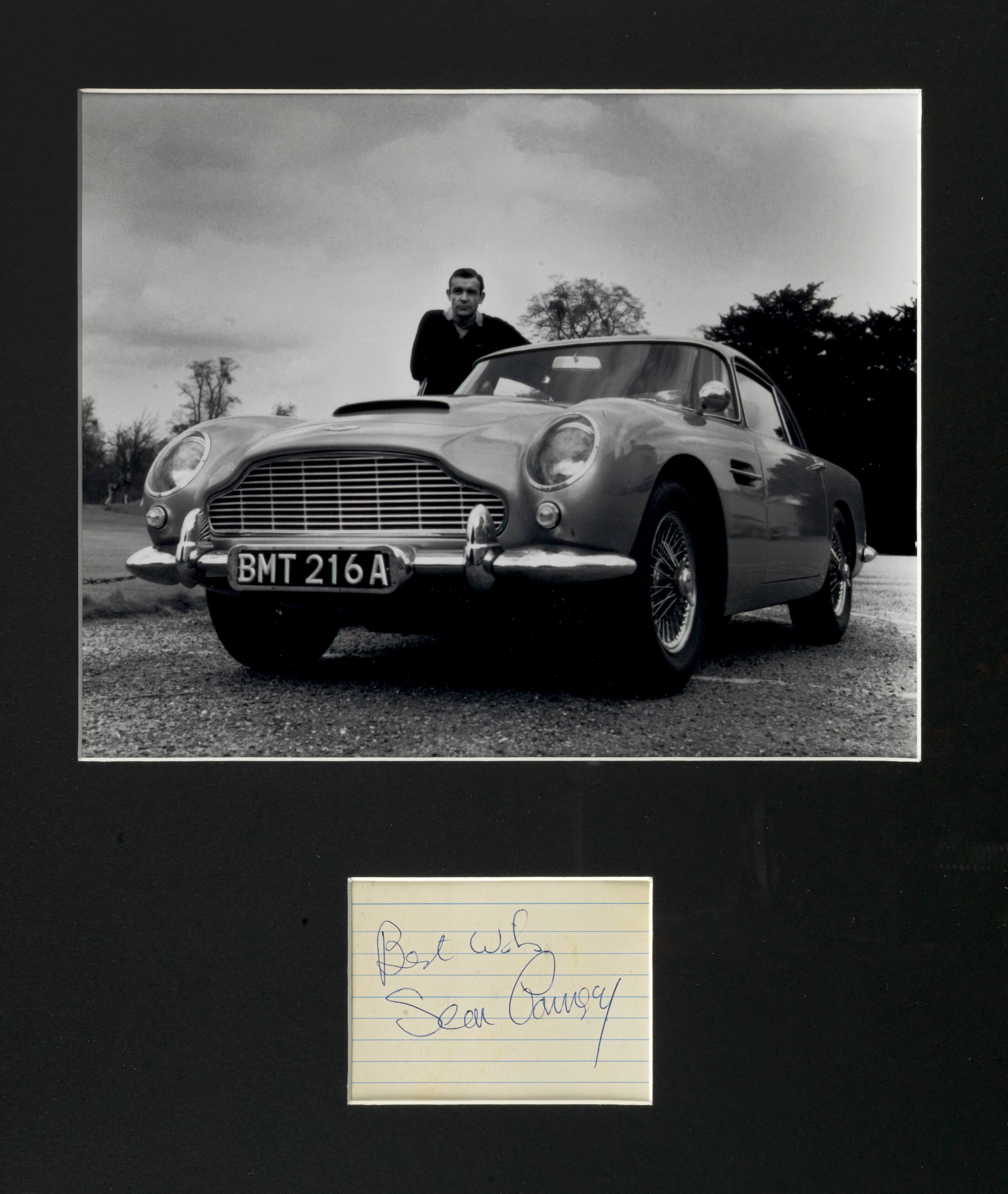 Bonhams Cars : A framed James Bond 007 photograph depicting Sean ...