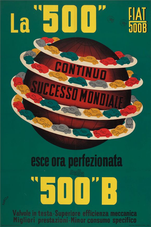 Bonhams Cornette de Saint Cyr : Mario Puppo (1905-1977) LA "500" FIAT 500B