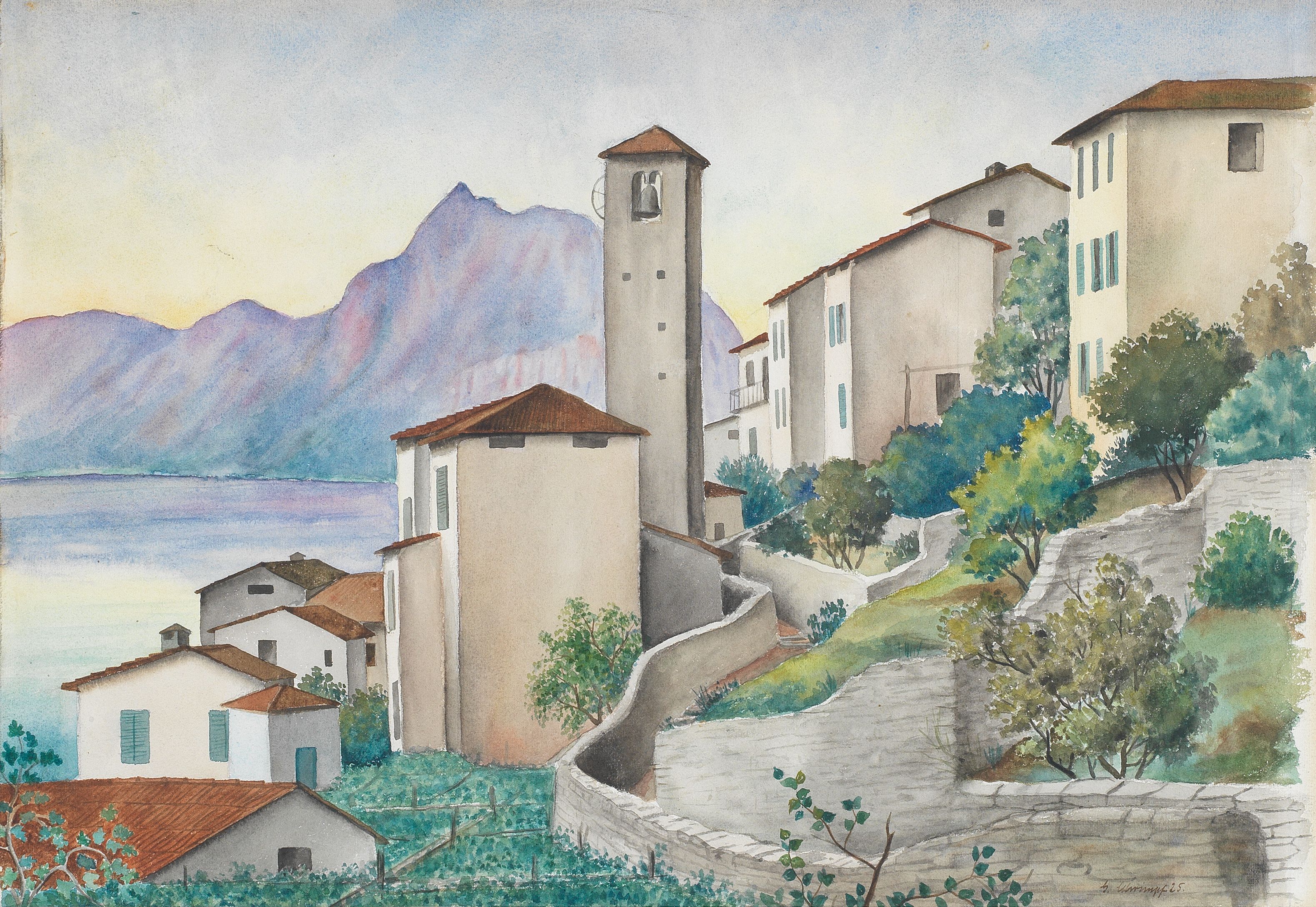 Bonhams : Georg Gerhard Schrimpf (German, 1889-1938) A view in the ...
