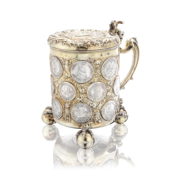 Bonhams : A 17th century German silver-gilt coin tankard Andreas Haidt ...
