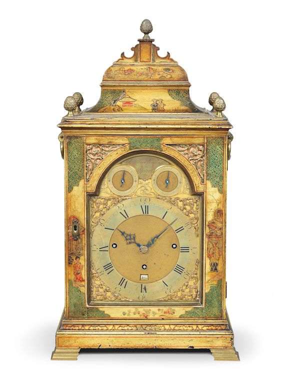 Bonhams : A fine and rare mid 18 century quarter chiming table clock ...