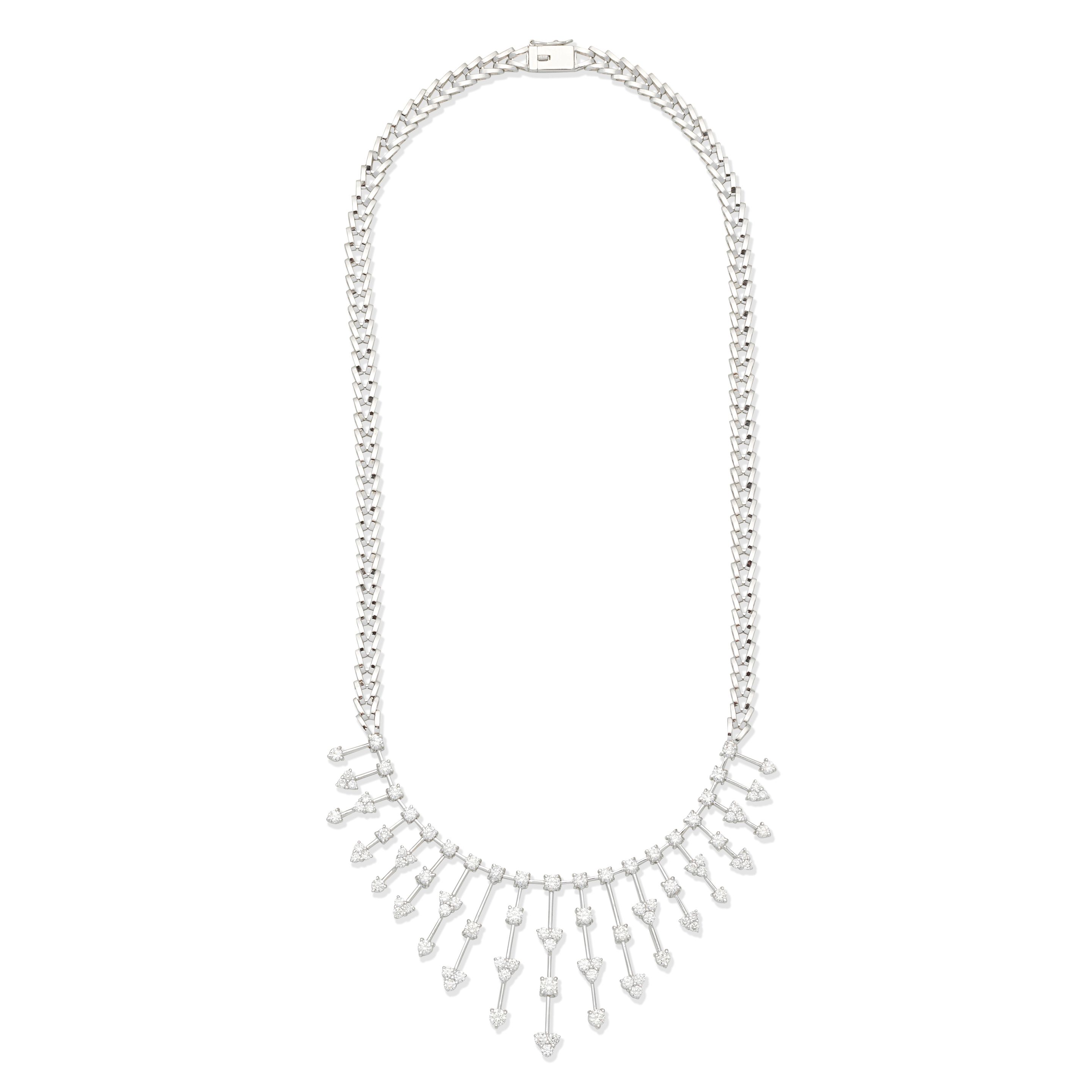 Bonhams : DIAMOND FRINGE NECKLACE