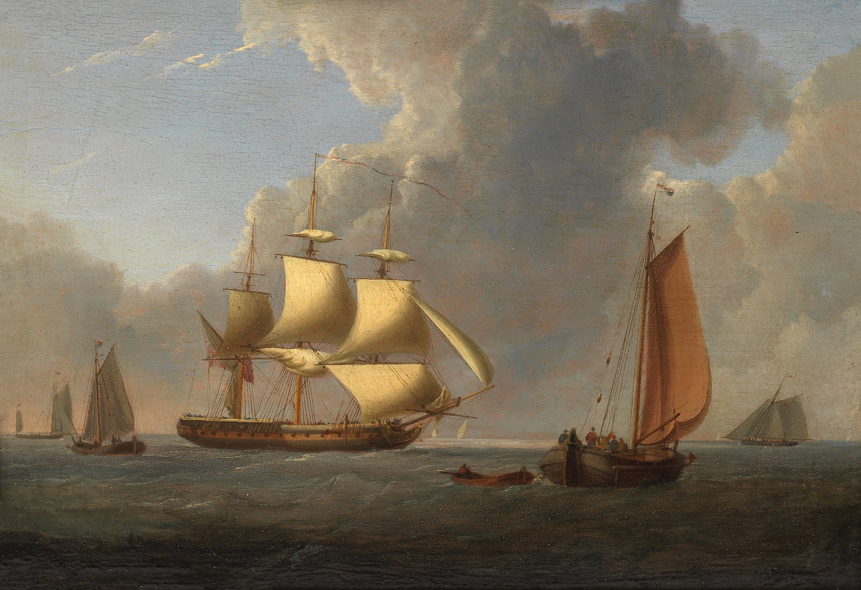 Bonhams : William Anderson (British, 1757-1837) A British frigate ...